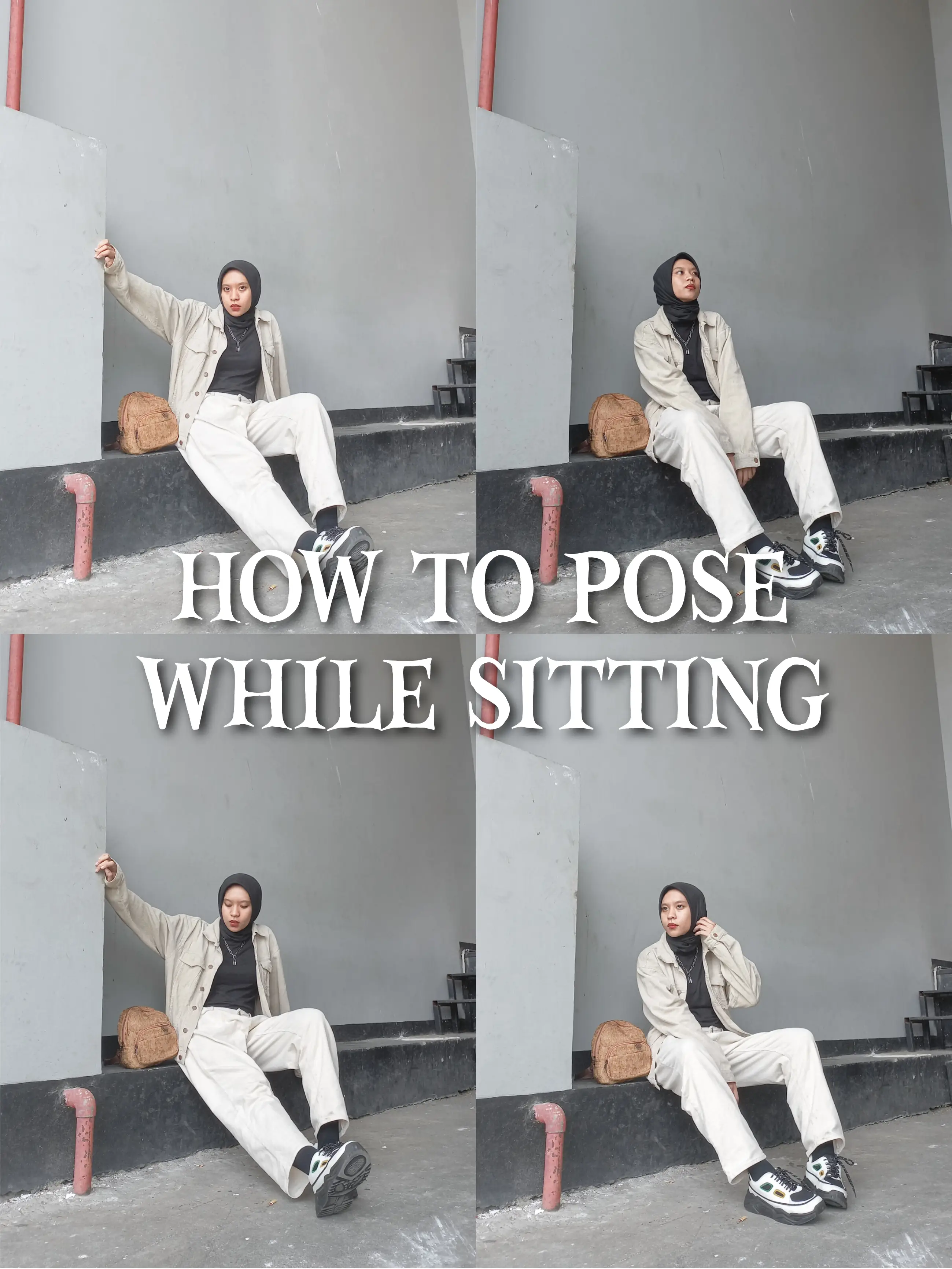 HOW TO POSE WHILE SITTING | Galeri diposting oleh 아마 | Lemon8