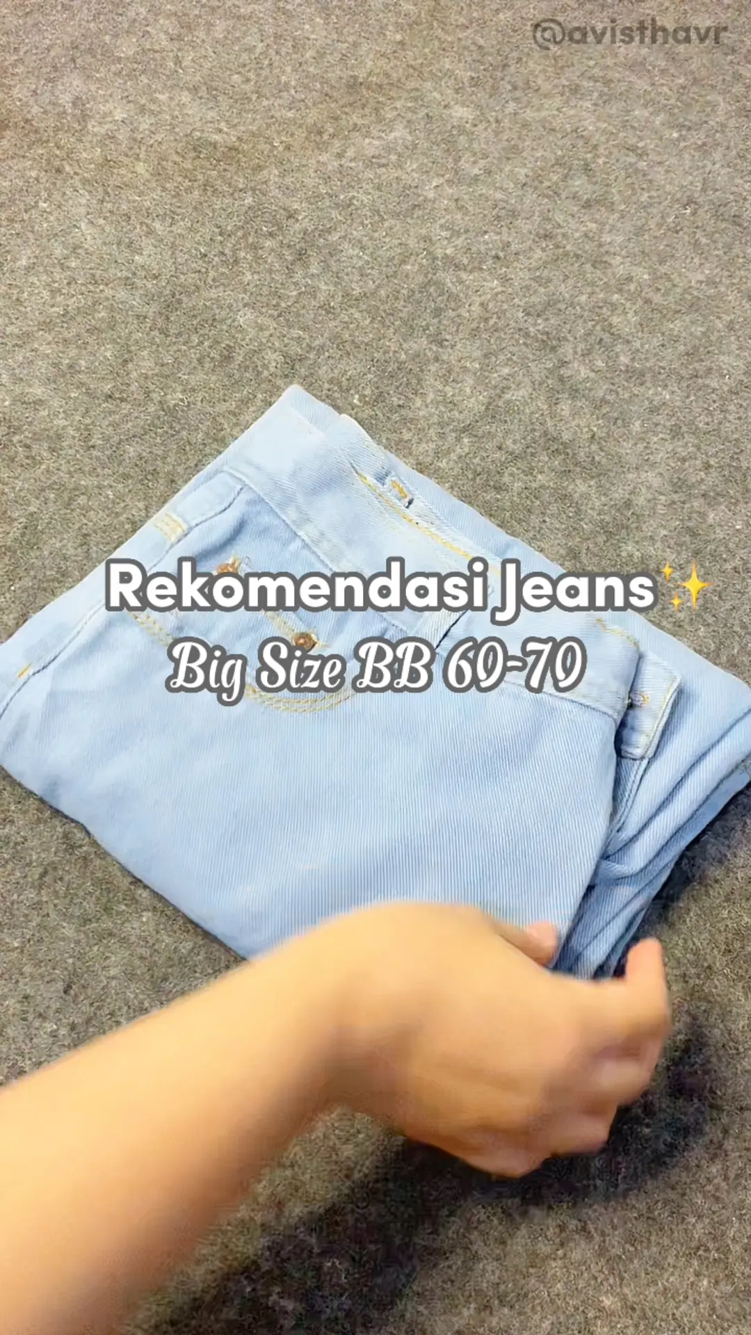 Review Big Size Jeans | Video published by Avistha Putri | Lemon8