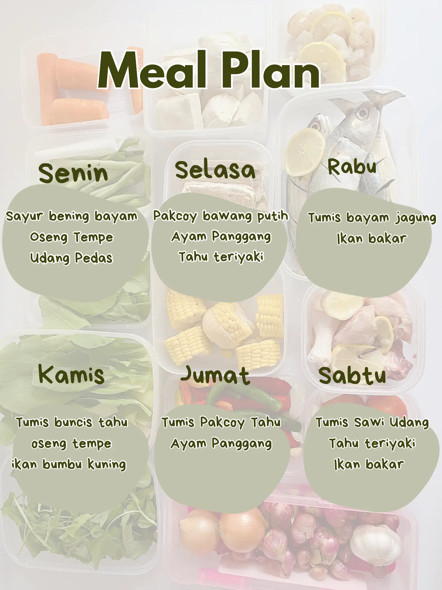 FOOD Prep Ekonomis 1 Minggu🤩Lebih Sehat dan Hemat | Galeri diposting ...