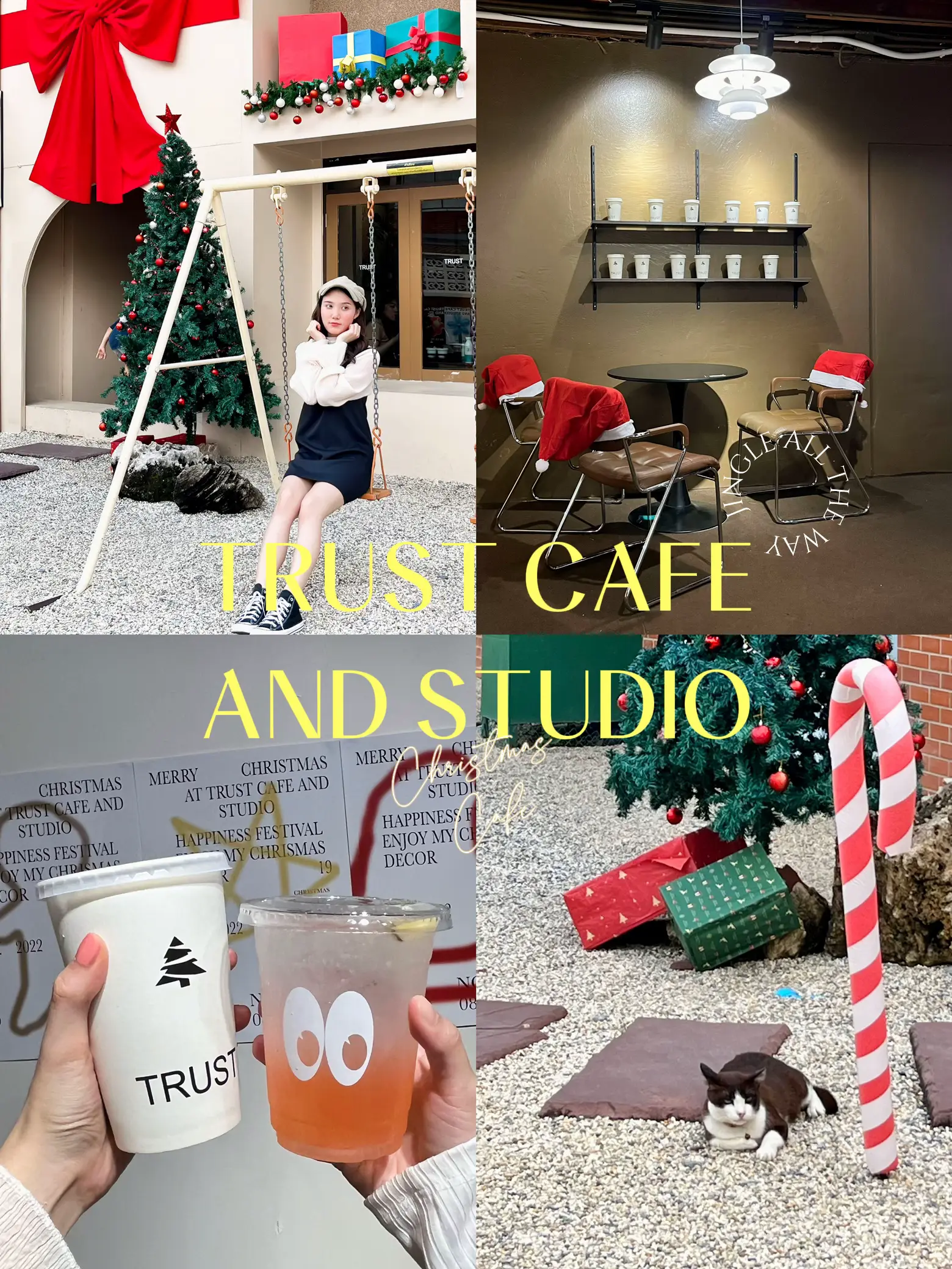 ⌇TRUST CAFE AND STUDIO👀🎄คาเฟ่คริสต์มาสแบบ 3,000% ♡̷ | แกลเลอรีที่โพสต์โดย Paporrr💿🎀🧸 | Lemon8