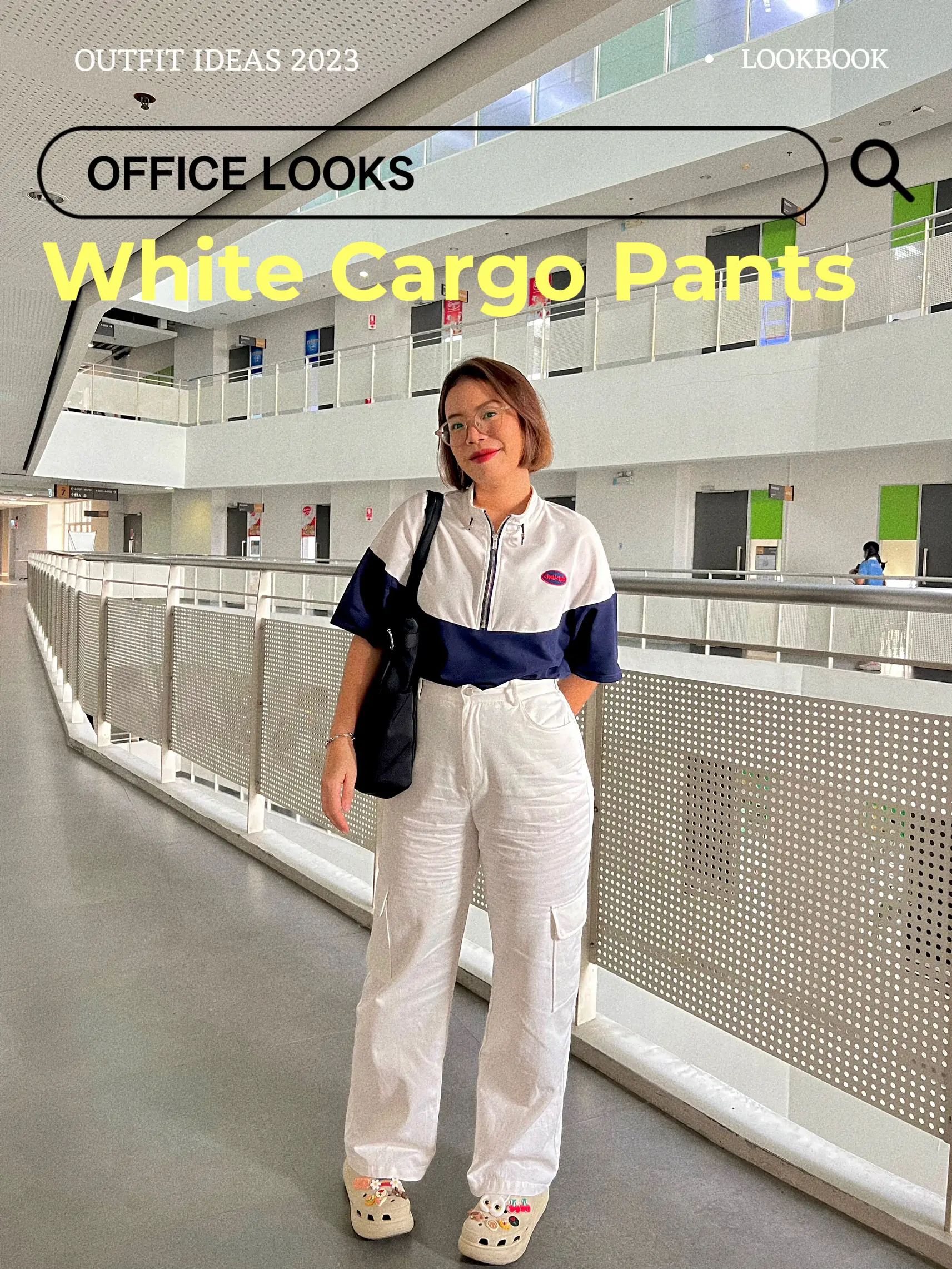 📸OOTD OFFICE LOOKS | EP.5 White Cargo Pants⚪️ | แกลเลอรีที่โพสต์โดย ไก่ดอนชอบรีวิว | Lemon8