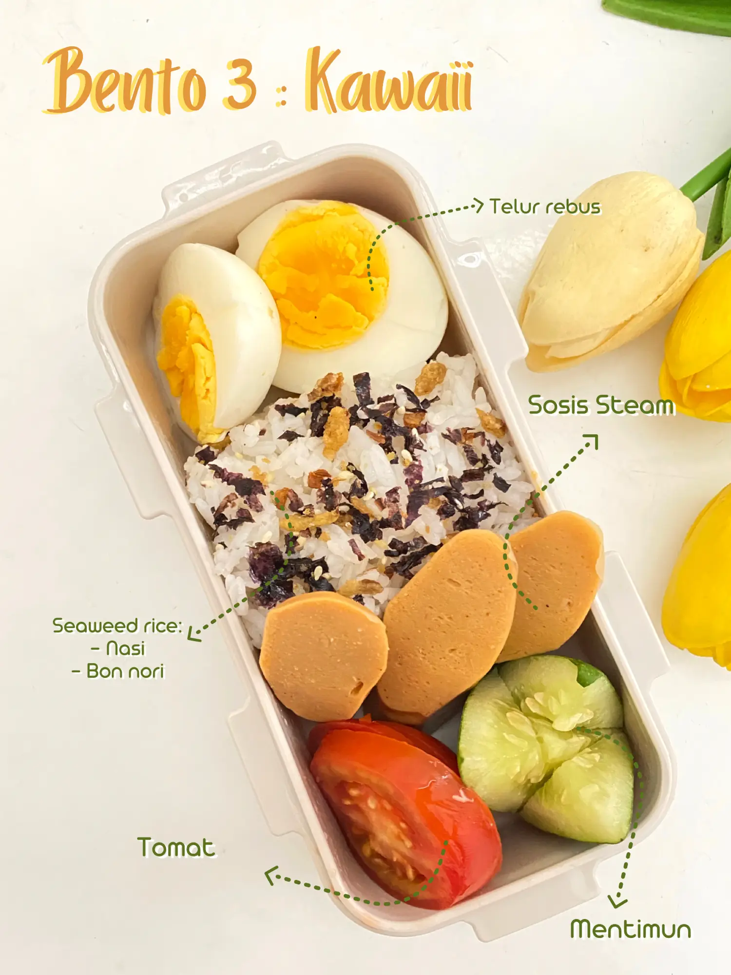 🍱 Resep Bento Mudah biar makin disayang ayank 🥺 ️ ️ ️ | Galeri ...