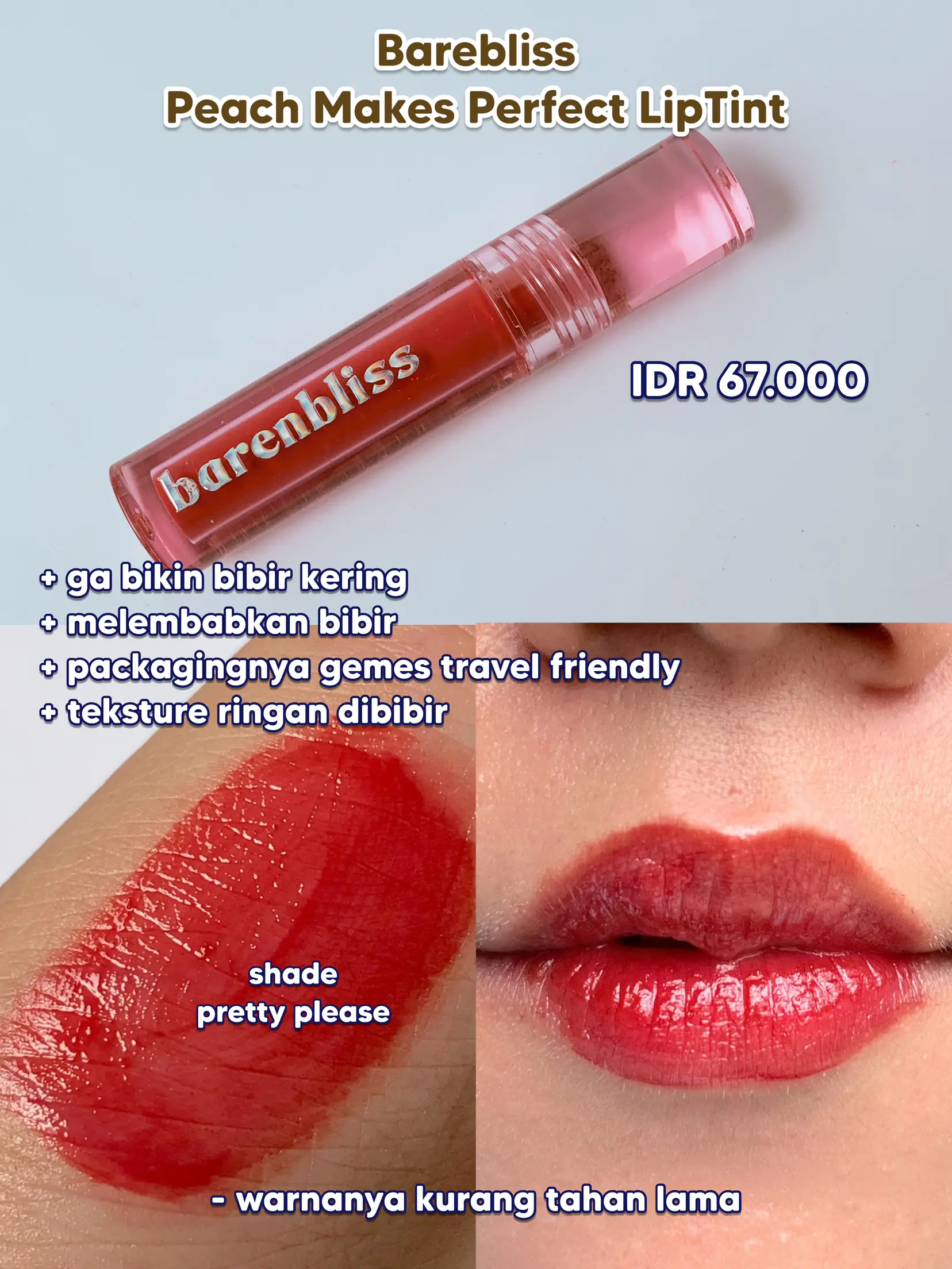 LIP TINT FOR DRY LIPS💄 | Galeri diposting oleh m i r n a 🕊 | Lemon8