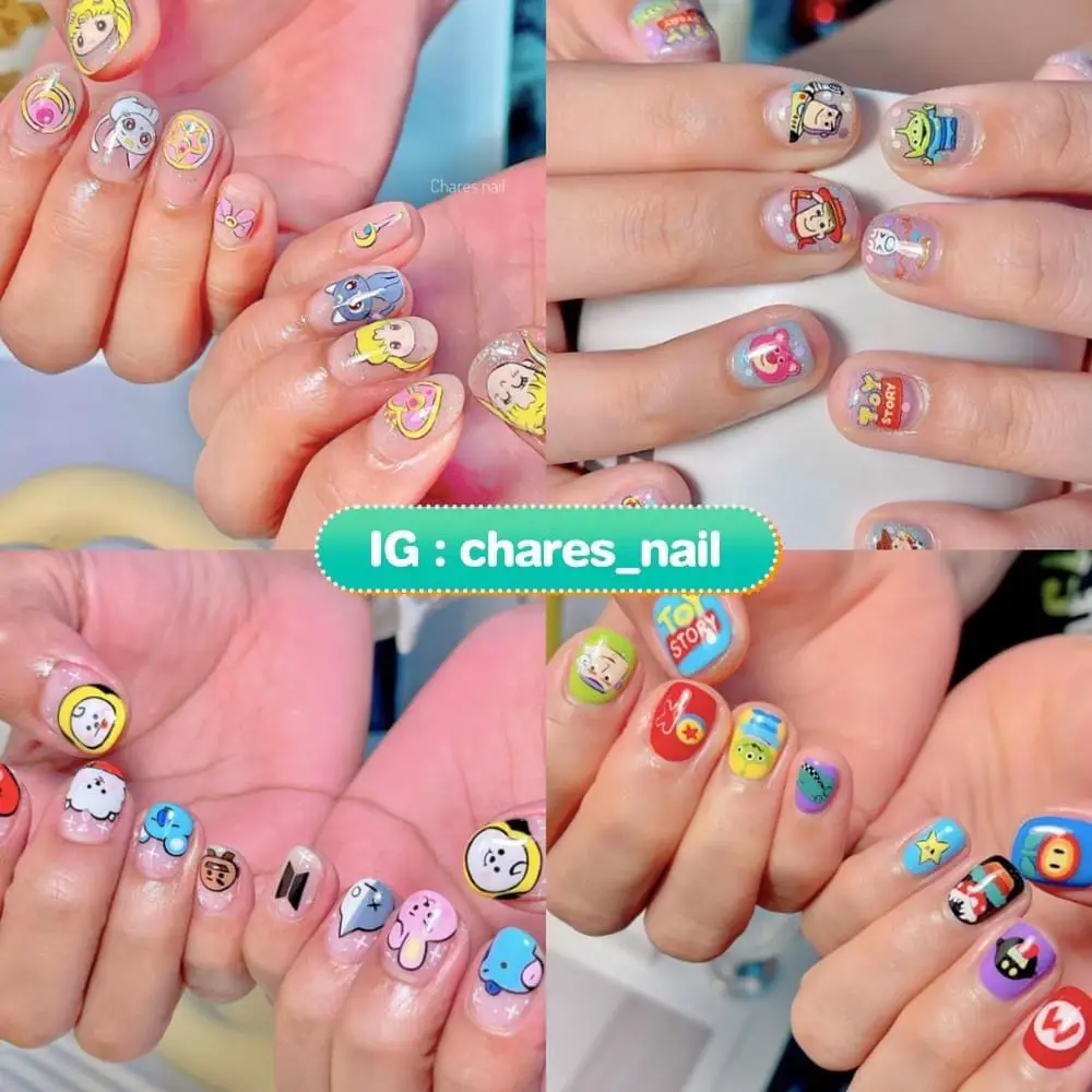 Bundle Includes 40 Cartoon Nail Ideas Cute Beyond Resistance💖 | Gallery ...
