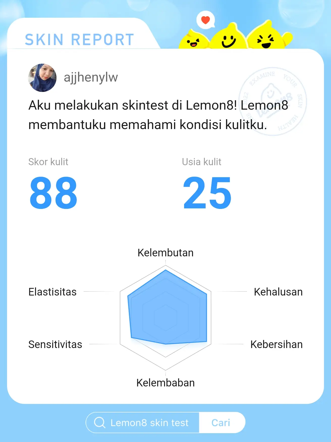 Laporan Kulit Saya | Galeri diposting oleh heni lidiawati | Lemon8
