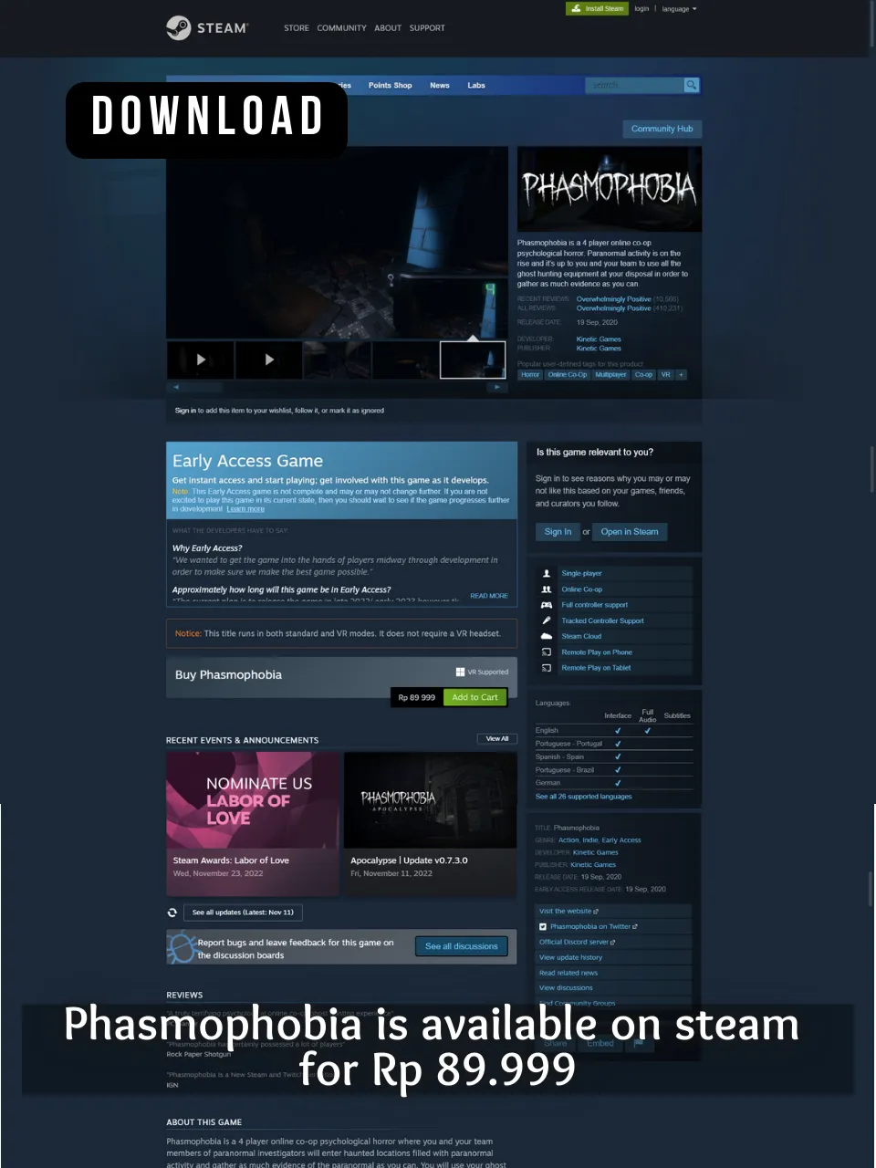 Phasmophobia Game Review | Galeri diposting oleh HotPotato | Lemon8