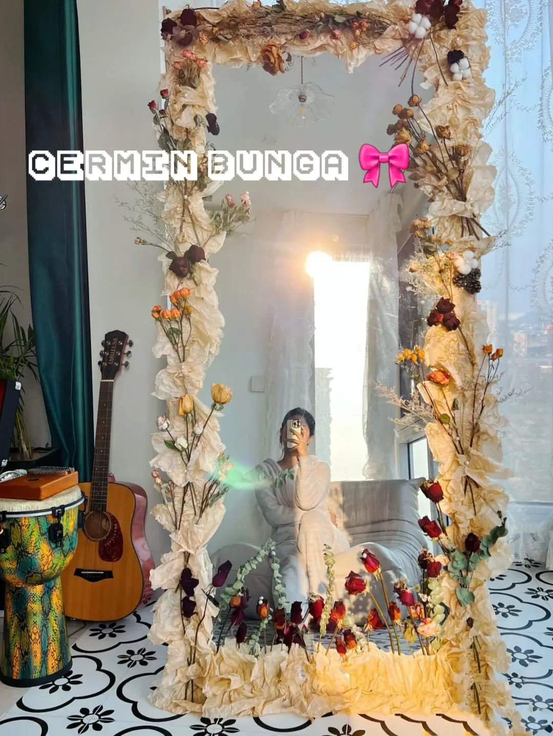 DIY CERMIN BUNGA~ 💥🎀 | Galeri disiarkan oleh Jessieee | Lemon8