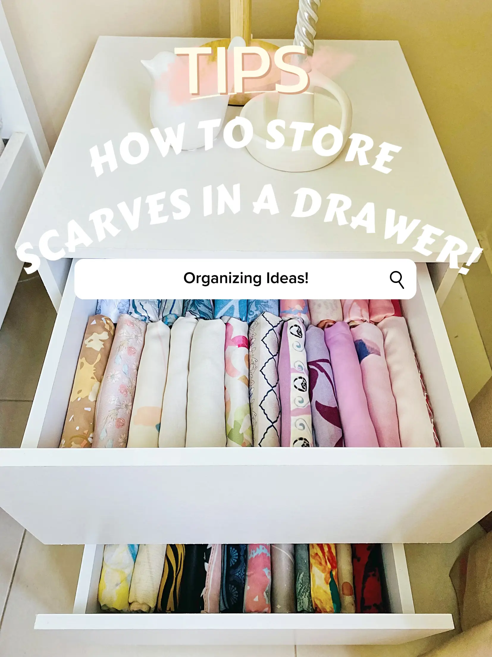 How To Store Scarves In A Drawer! | Galeri diposting oleh iamiza | Lemon8