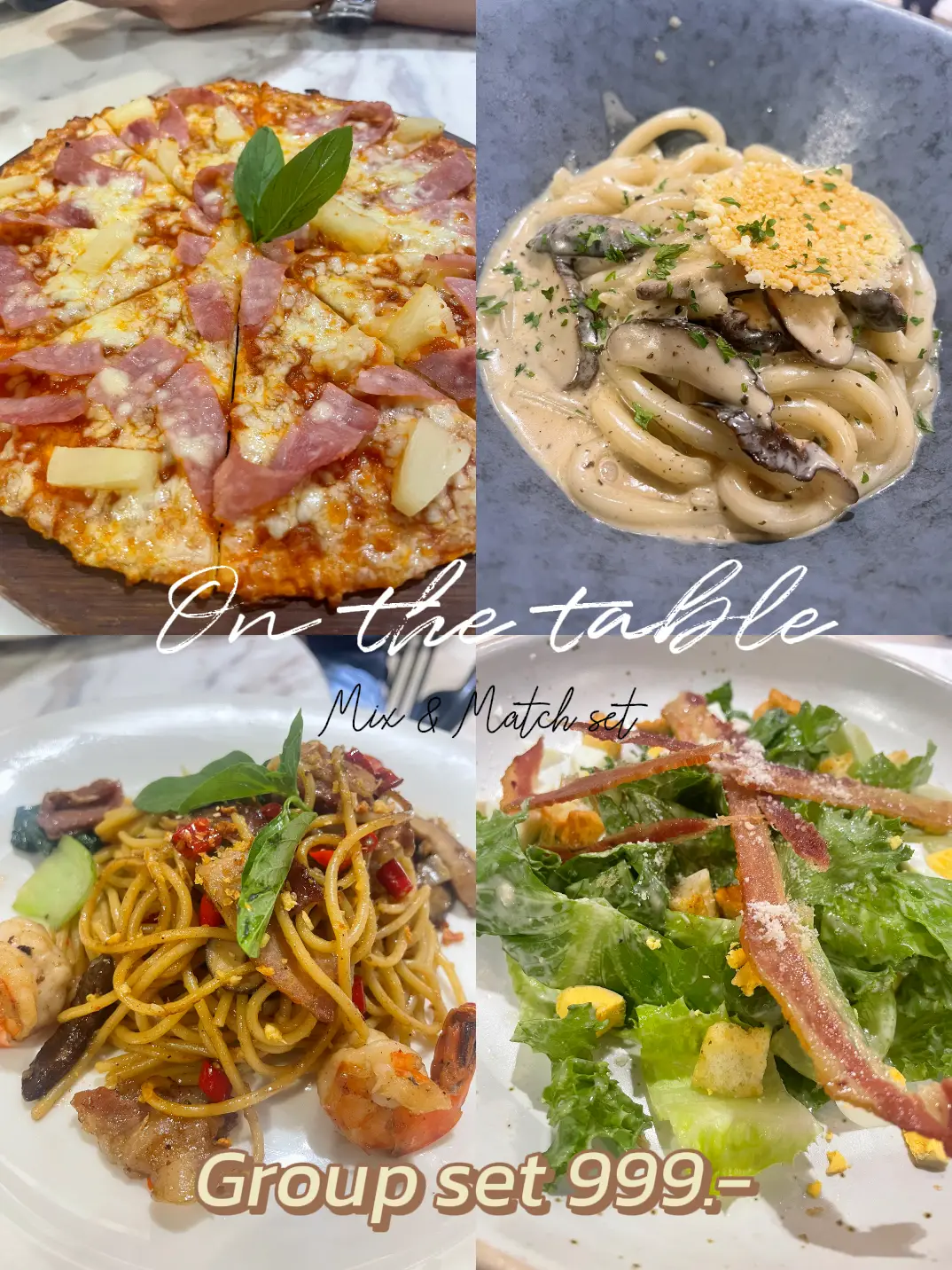 On the table ( Group set 999.-) 🍝 | แกลเลอรีที่โพสต์โดย Happy meeew 🎨 | Lemon8