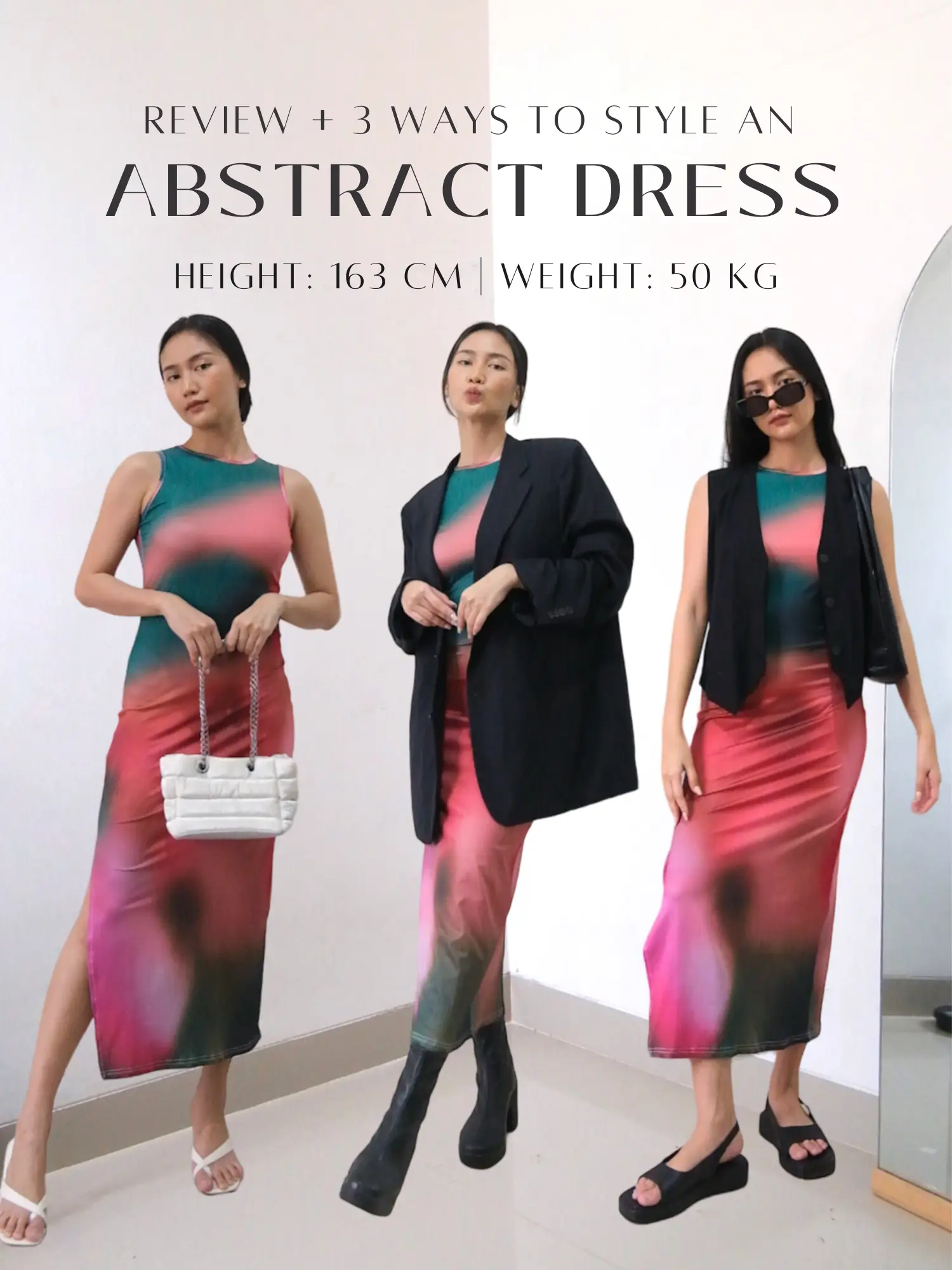 Styling Trend Abstract Dress yang Lagi VIRAL! 😍 | Video diterbitkan oleh Amanda Belina | Lemon8