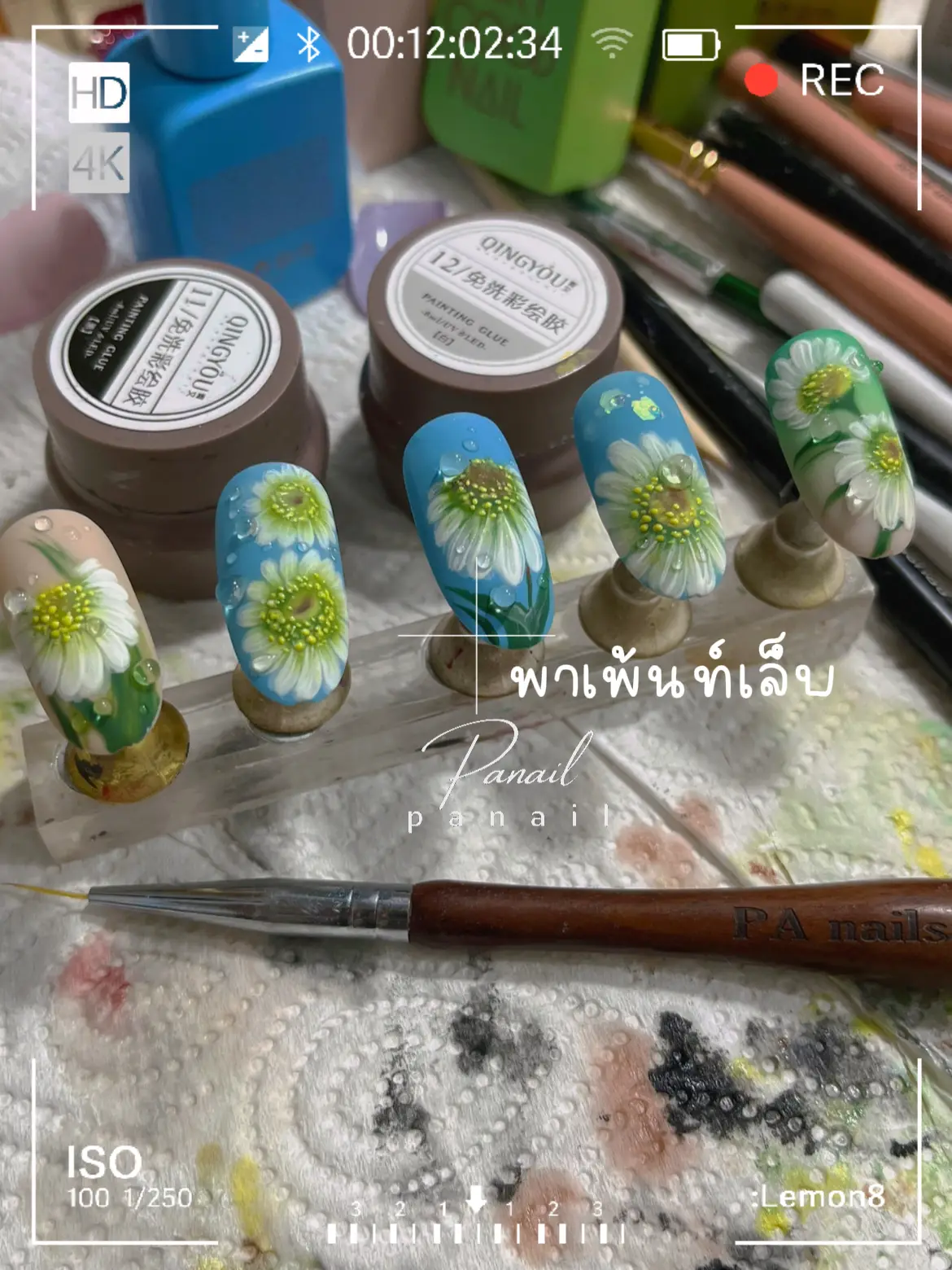 👩🏻‍🎨💅#เล็บลายดอกไม้ #panail | แกลเลอรีที่โพสต์โดย panail | Lemon8