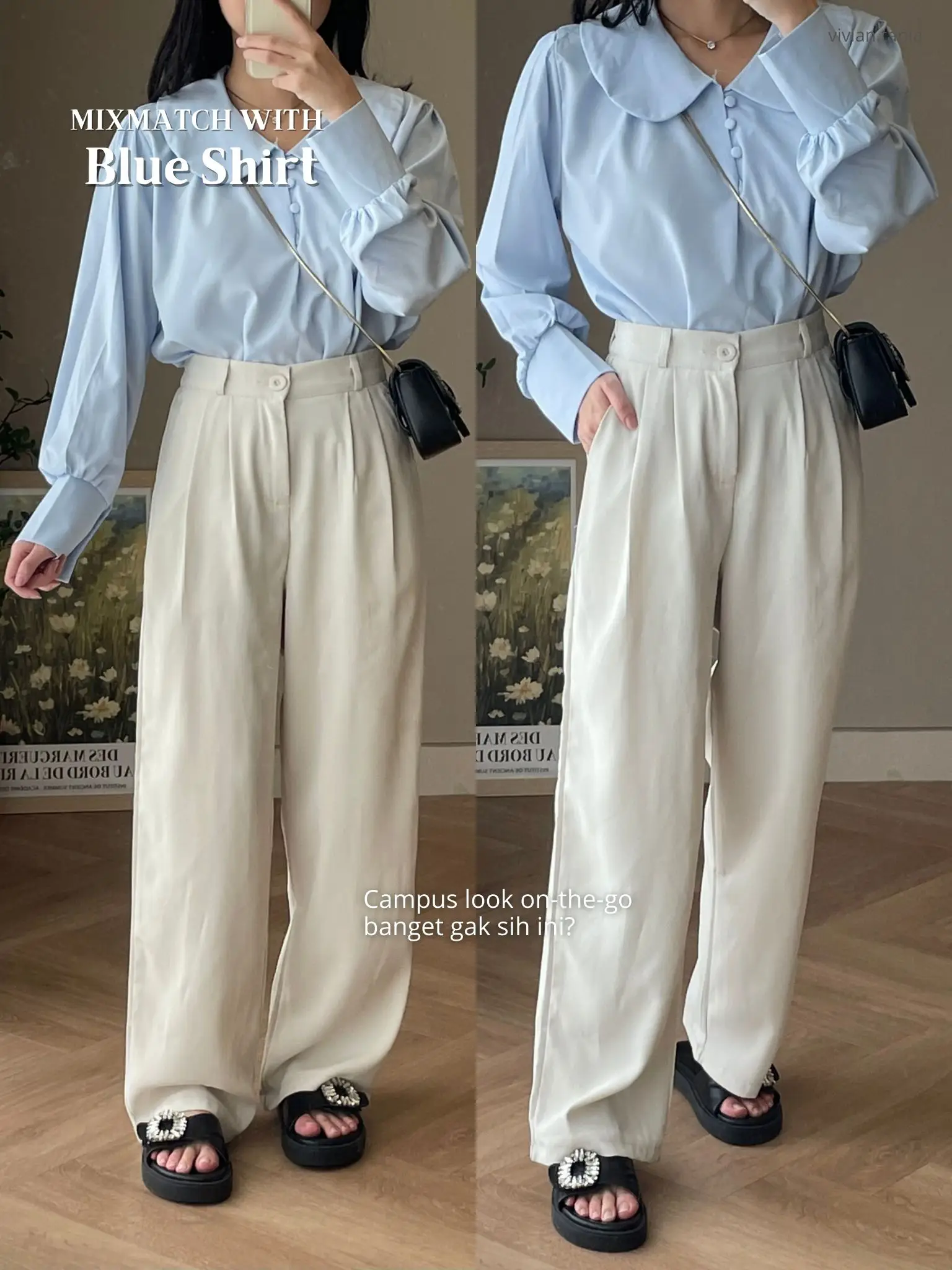 MIX MATCH CELANA WARNA IVORY BEIGE | แกลเลอรีที่โพสต์โดย Vivian | Lemon8