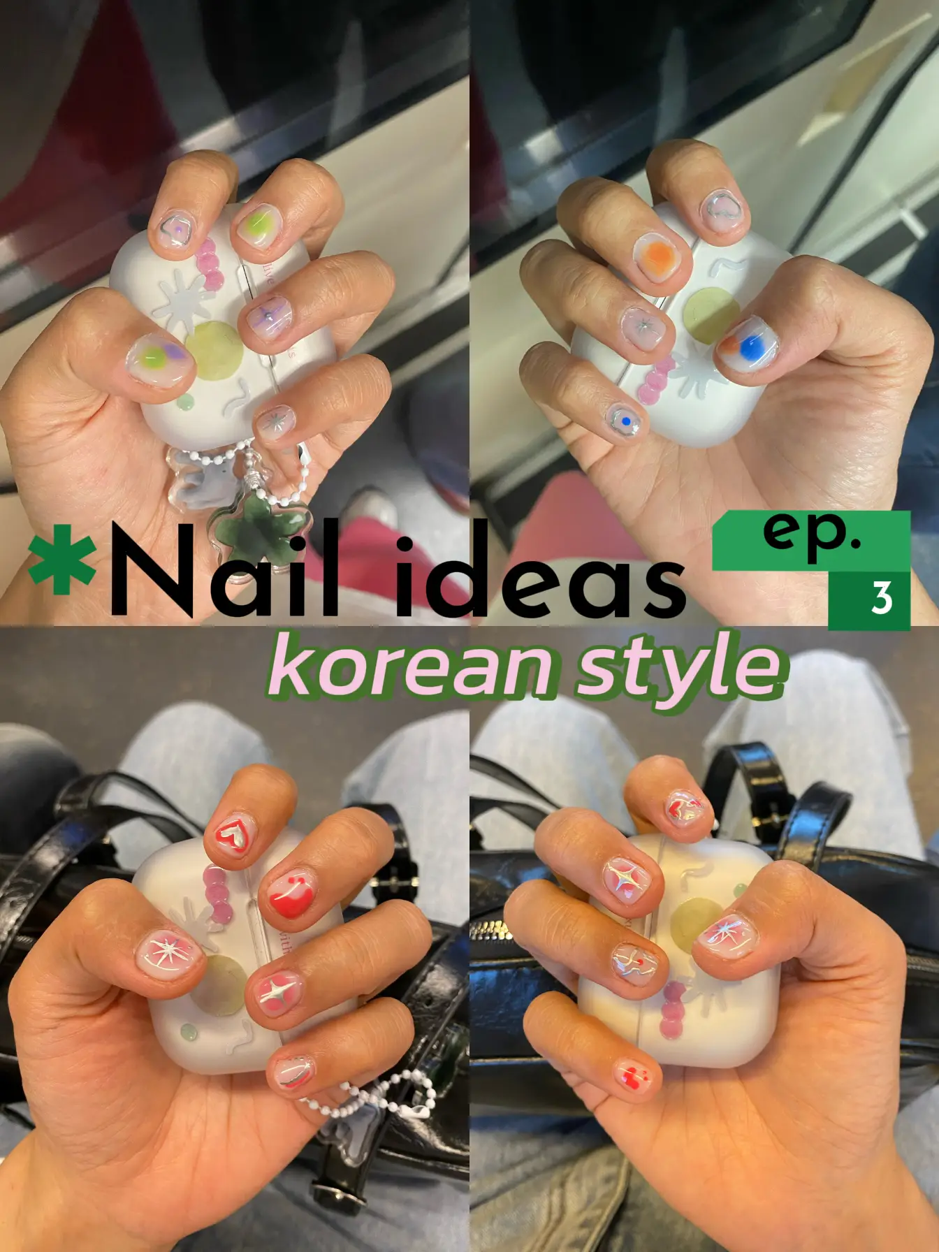 Nail ideas : korean style (ฉบับทำเอง)🎨🧩 | แกลเลอรีที่โพสต์โดย JANE | Lemon8