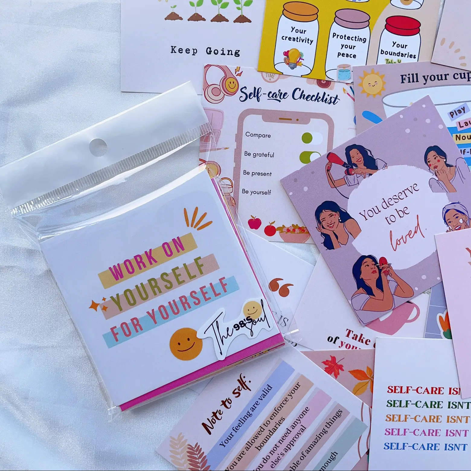 Aesthetic Self-Care Quote Cards | แกลเลอรีที่โพสต์โดย Natasa Twf | Lemon8