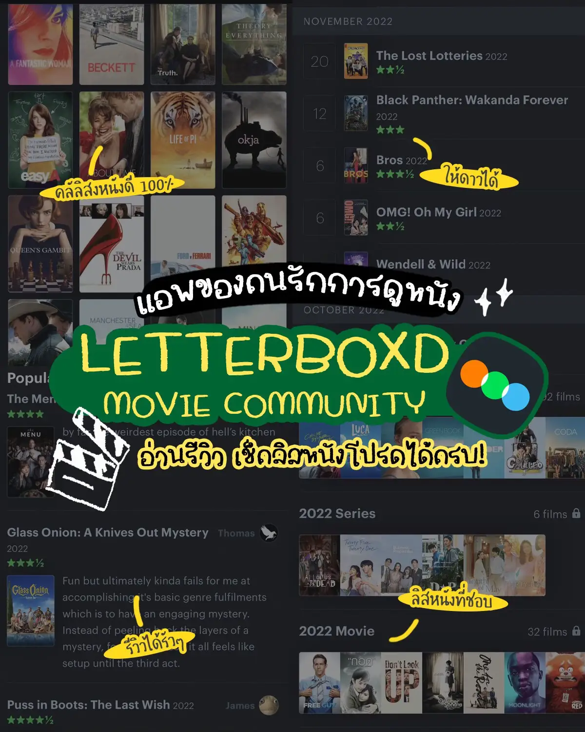 #แอพดีบอกต่อ คนรักหนังต้องมีติดเครื่อง เช็คลิส อ่านรีวิวให้ดาว👀🎬📺 | แกลเลอรีที่โพสต์โดย Boboath ...