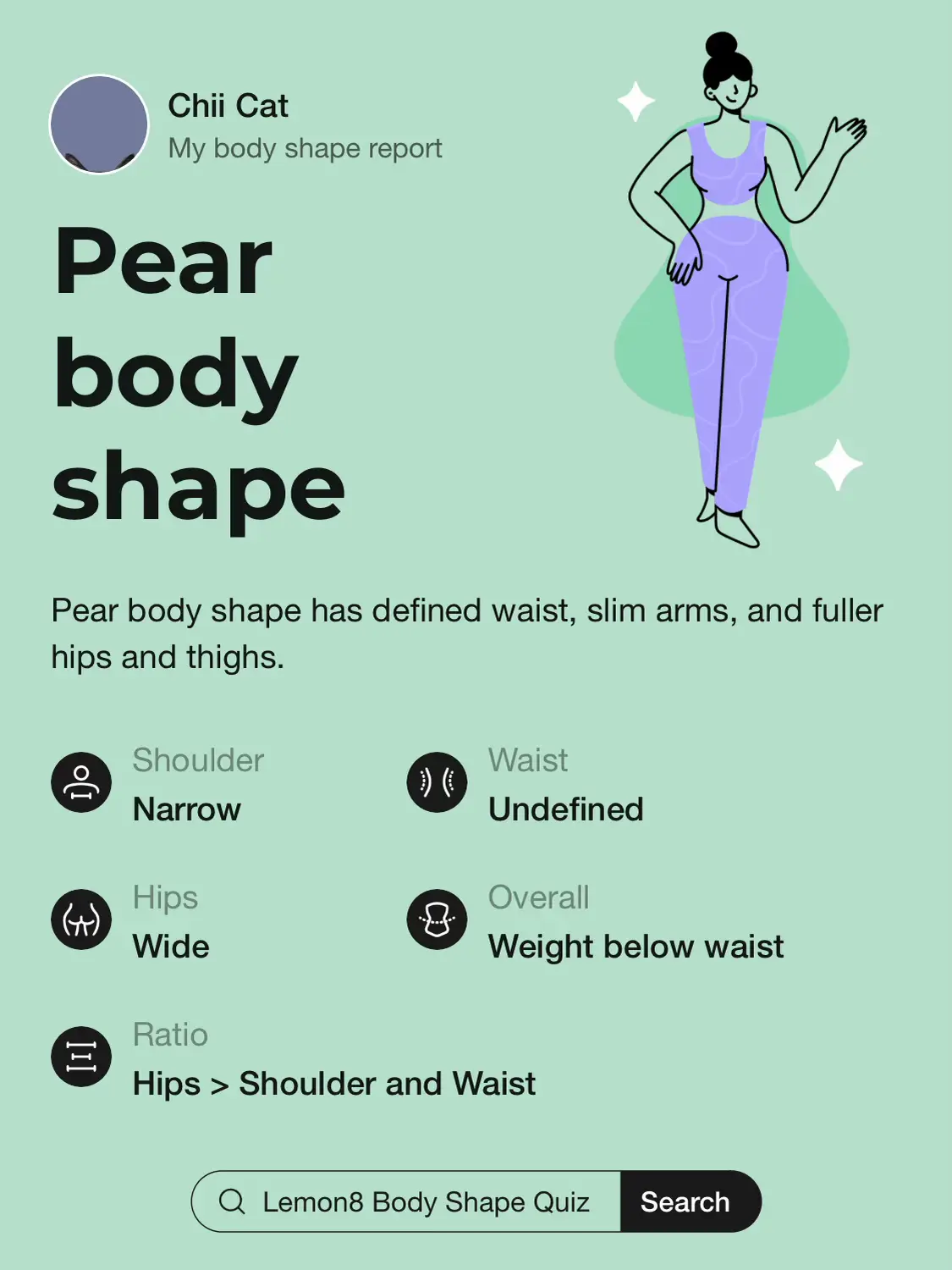 My Body Shape Report | แกลเลอรีที่โพสต์โดย Chii Cat | Lemon8
