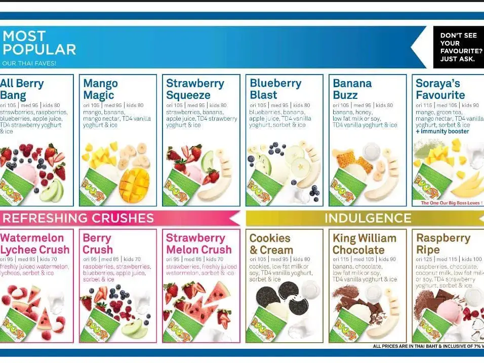 📖 Page 32 - BOOST JUICE BARS | แกลเลอรีที่โพสต์โดย Sachiko iWish 🌻 | Lemon8