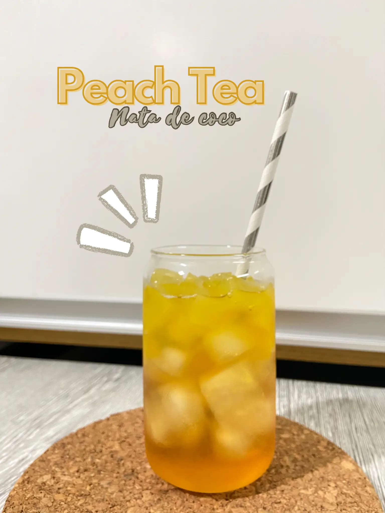 Peach Tea nata de coco recipe | วิดีโอที่เผยแพร่โดย Wawa Azmi | Lemon8