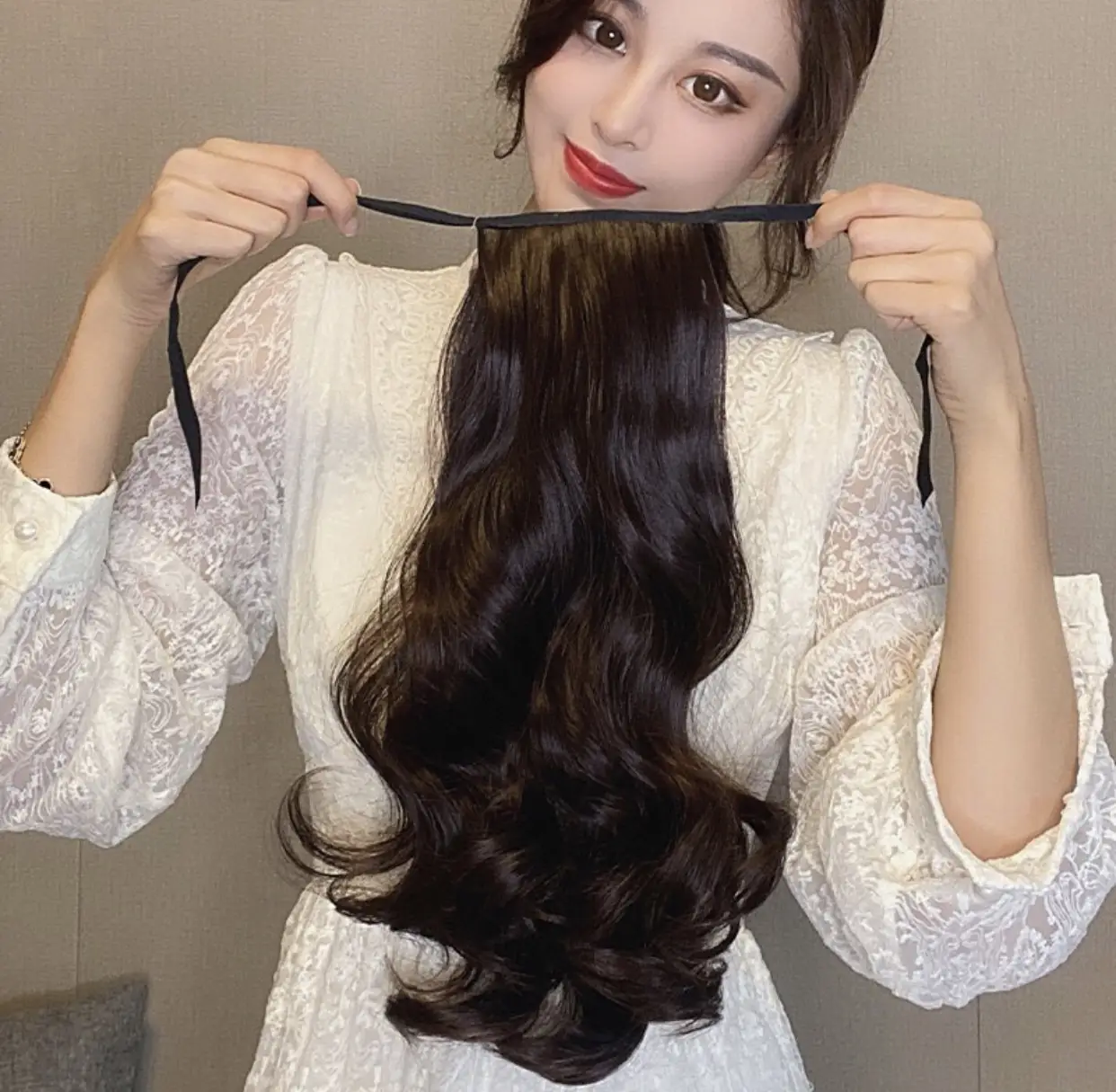 Wig Hair Pre-Lawn Ponytail Multi-Style Tie Short-Long | Gallery posted by บอกต่อshopee | Lemon8