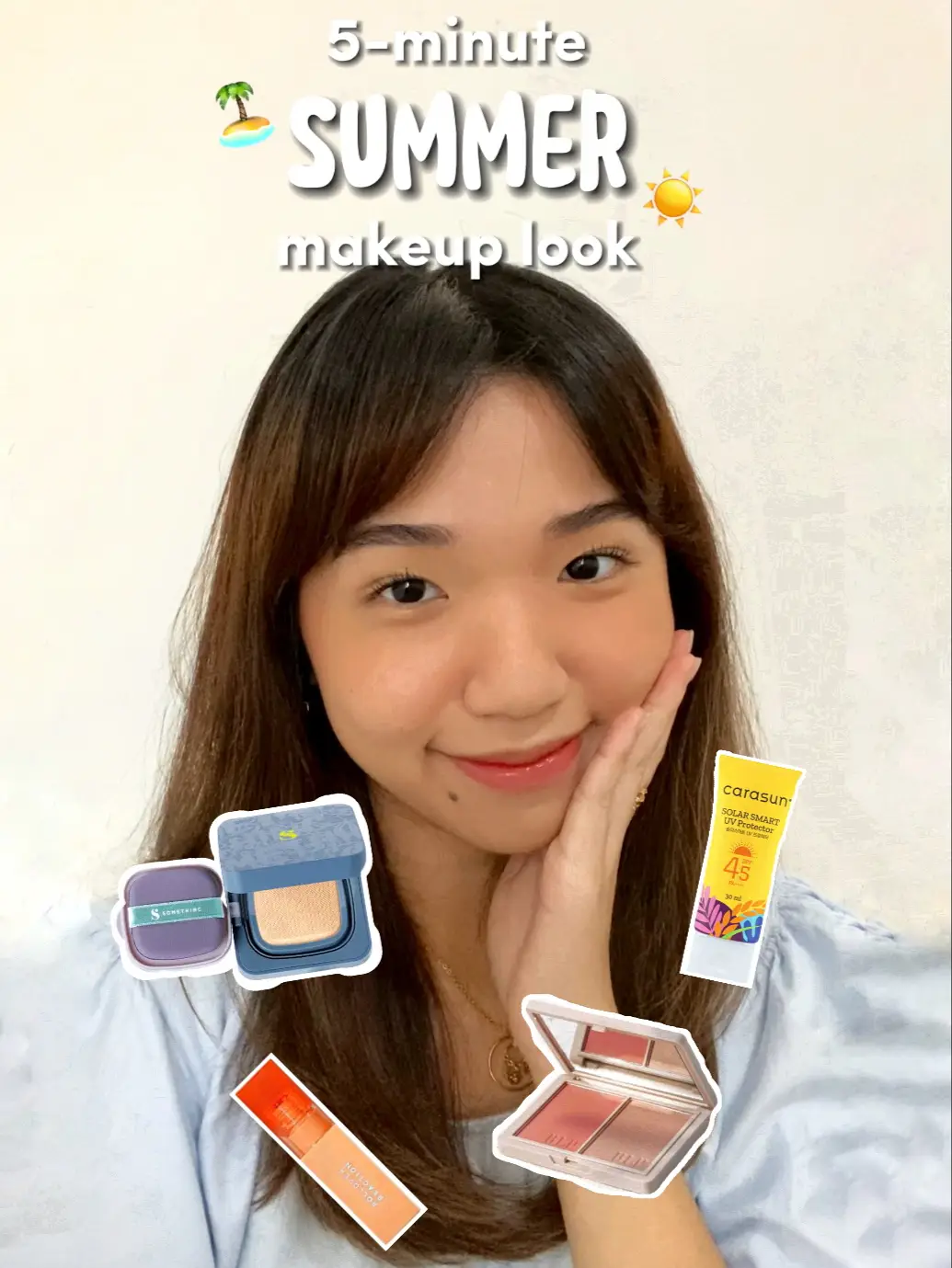 5 Mins Summer Makeup Look ☀️ Fresh & Glowy! | Video dipublikasikan oleh ...