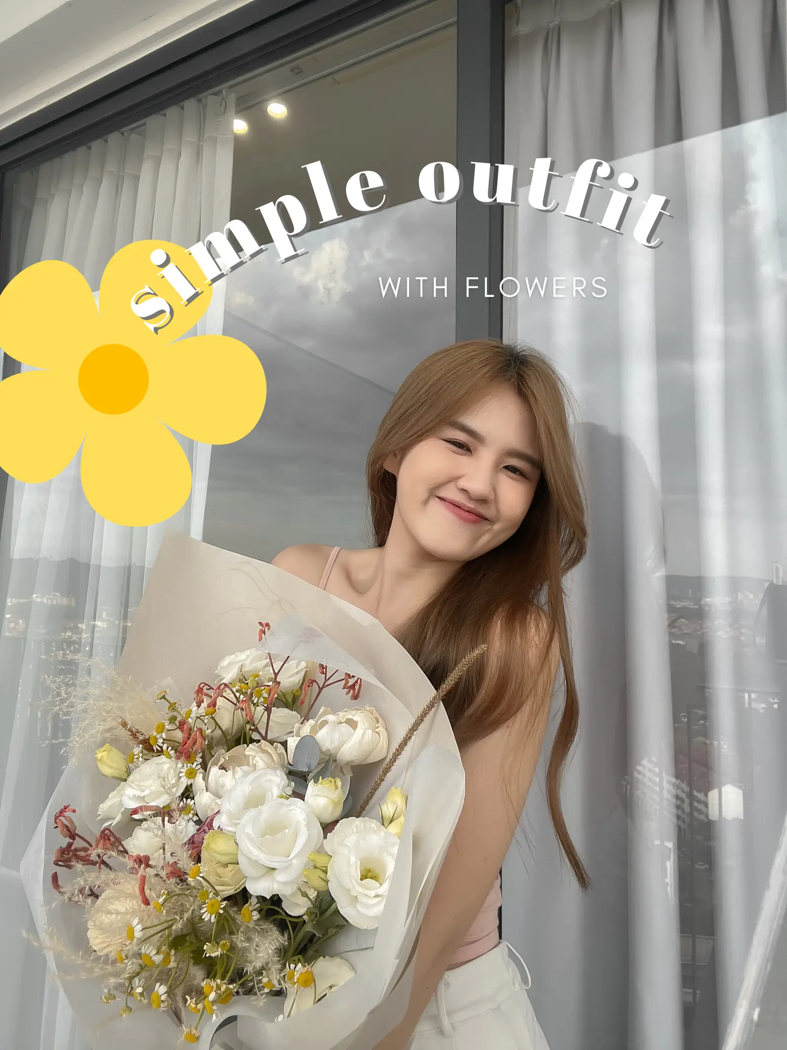 simple outfit + pretty flowers! 😽🌼💗 | Galeri disiarkan oleh Jo Fann | 🦦 ...