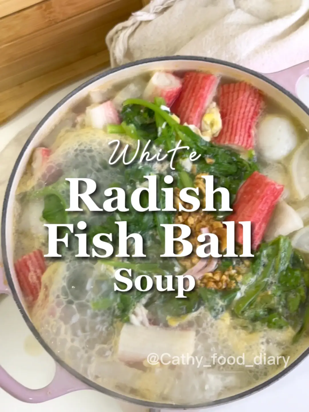 15 mins Radish Fish Ball Soup | light & healthy | Video diterbitkan ...