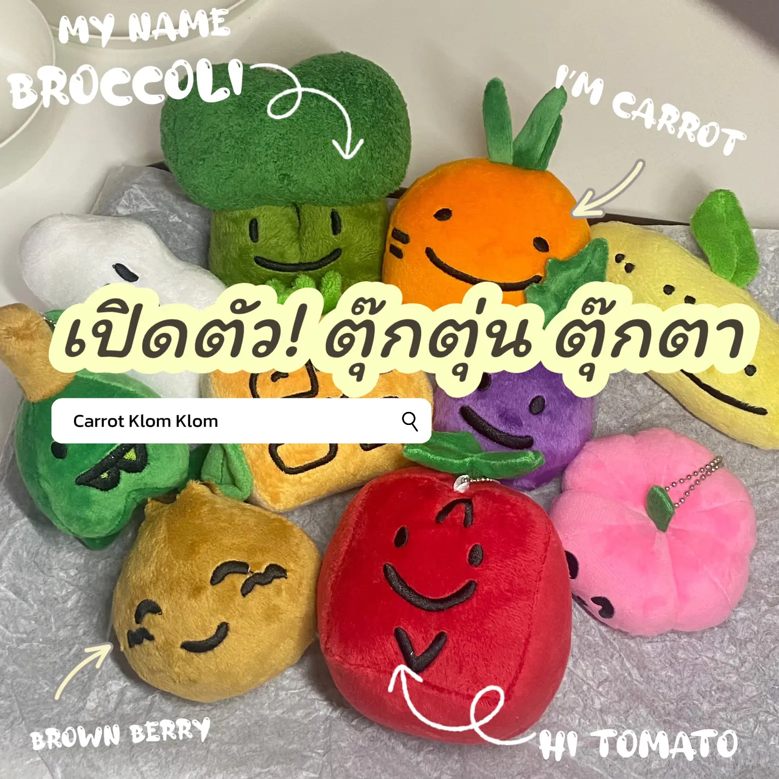 🚏พวงกุญแจตุ๊กตา สุดคิวทึ จากแบรนด์ไทย CARROT KLOM KLOM 🧸 | แกลเลอรีที่ ...