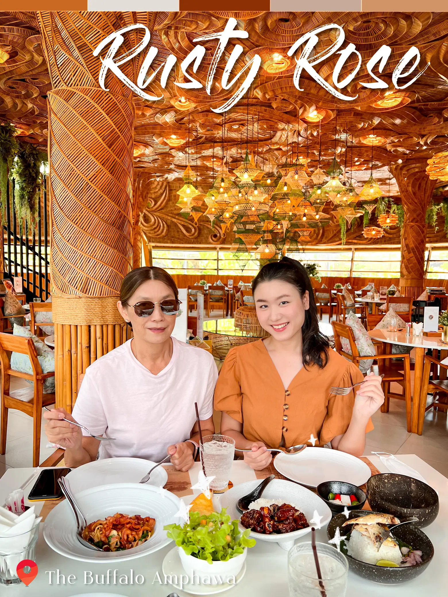 #พาแม่ไป Rusty Rose ร้านอาหารที่สวยที่สุดในอัมพวา | แกลเลอรีที่โพสต์โดย ...