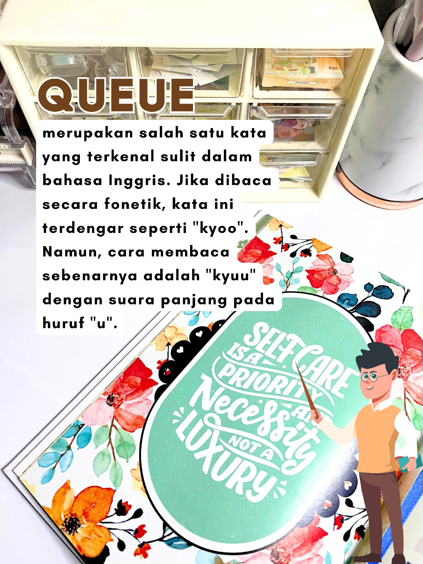 QUEUE, Gimana Cara Bacanya? 🤔 | Galeri diposting oleh Study Hacks | Lemon8
