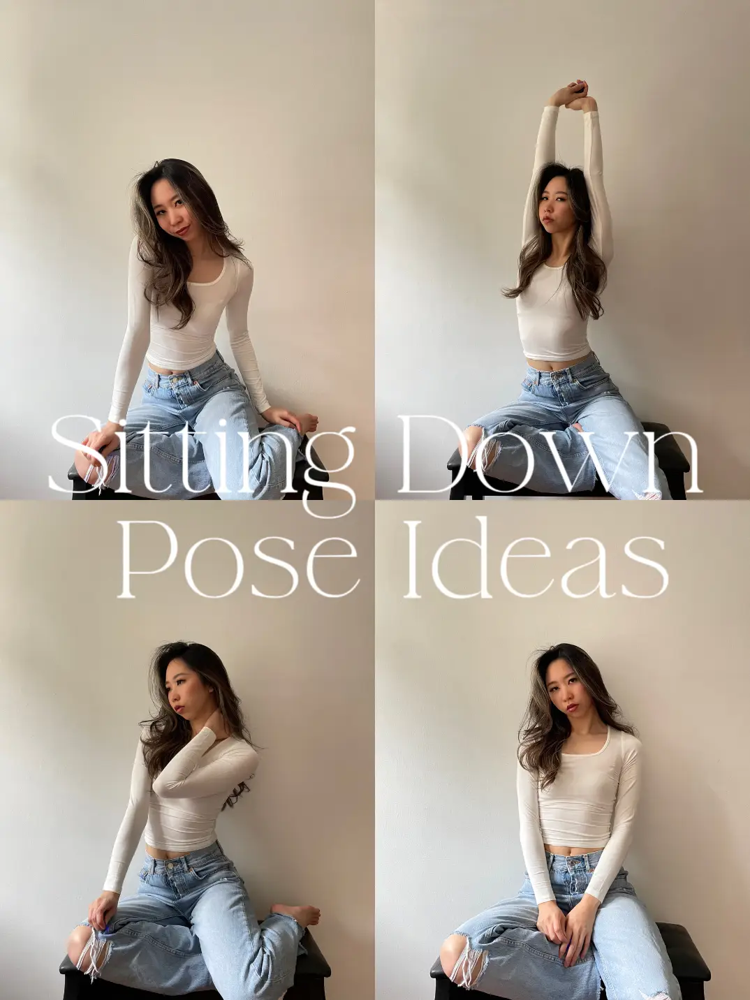 Sitting Down Pose Ideas To Go VIRAL | Galeri disiarkan oleh natashaachangg | Lemon8