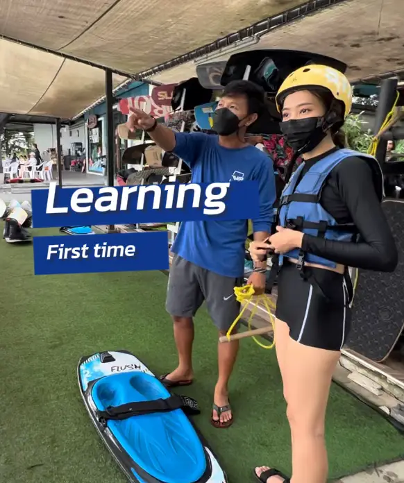 เล่น wake board ในบ่อ private ไม่ต้องแย่งใคร 💪 | แกลเลอรีที่โพสต์โดย beyourbeaut | Lemon8