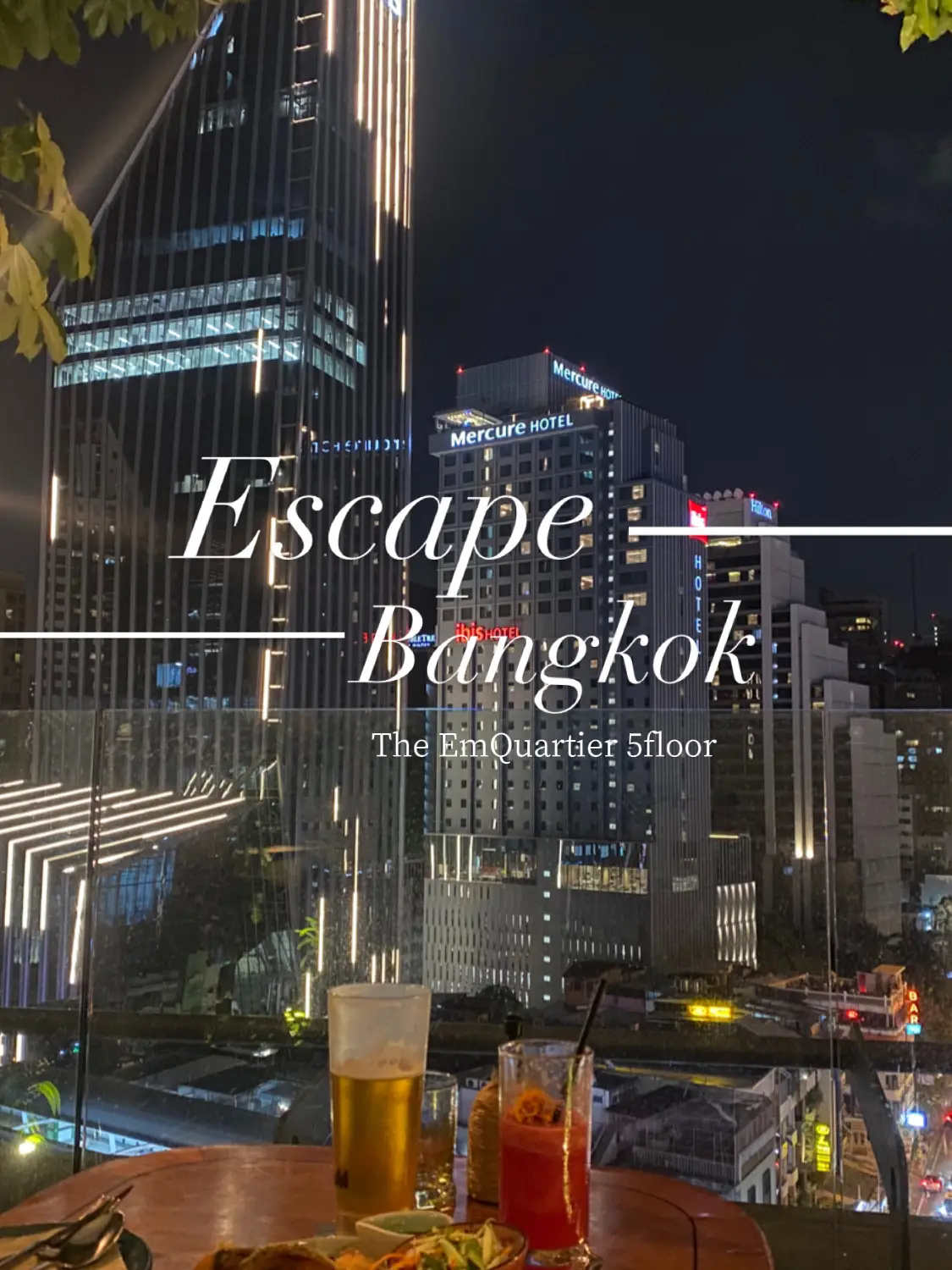 Escape Bangkok🥂 รูฟท็อปใจกลางเมืองบรรยากาศดีดี๊ | แกลเลอรีที่โพสต์โดย ...