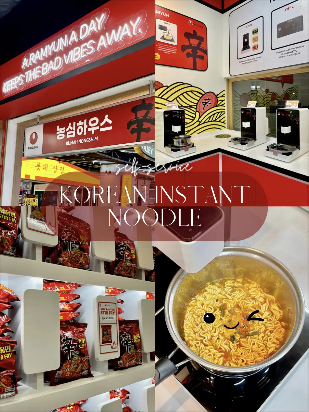 SELF-SERVICE KOREAN INSTANT NOODLE 🤩 | Galeri diposting oleh velen | Lemon8