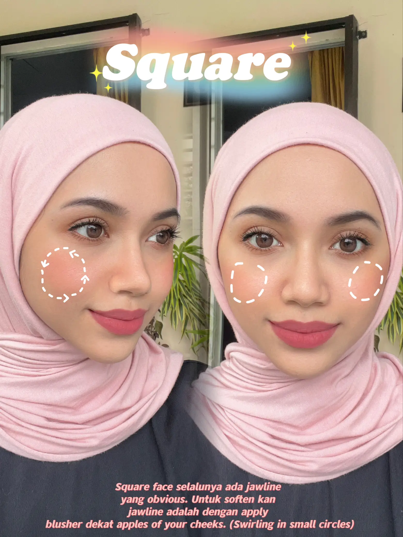 Blush Placement For Faceshape 🌸 | Galeri disiarkan oleh Marshanuffa | Lemon8