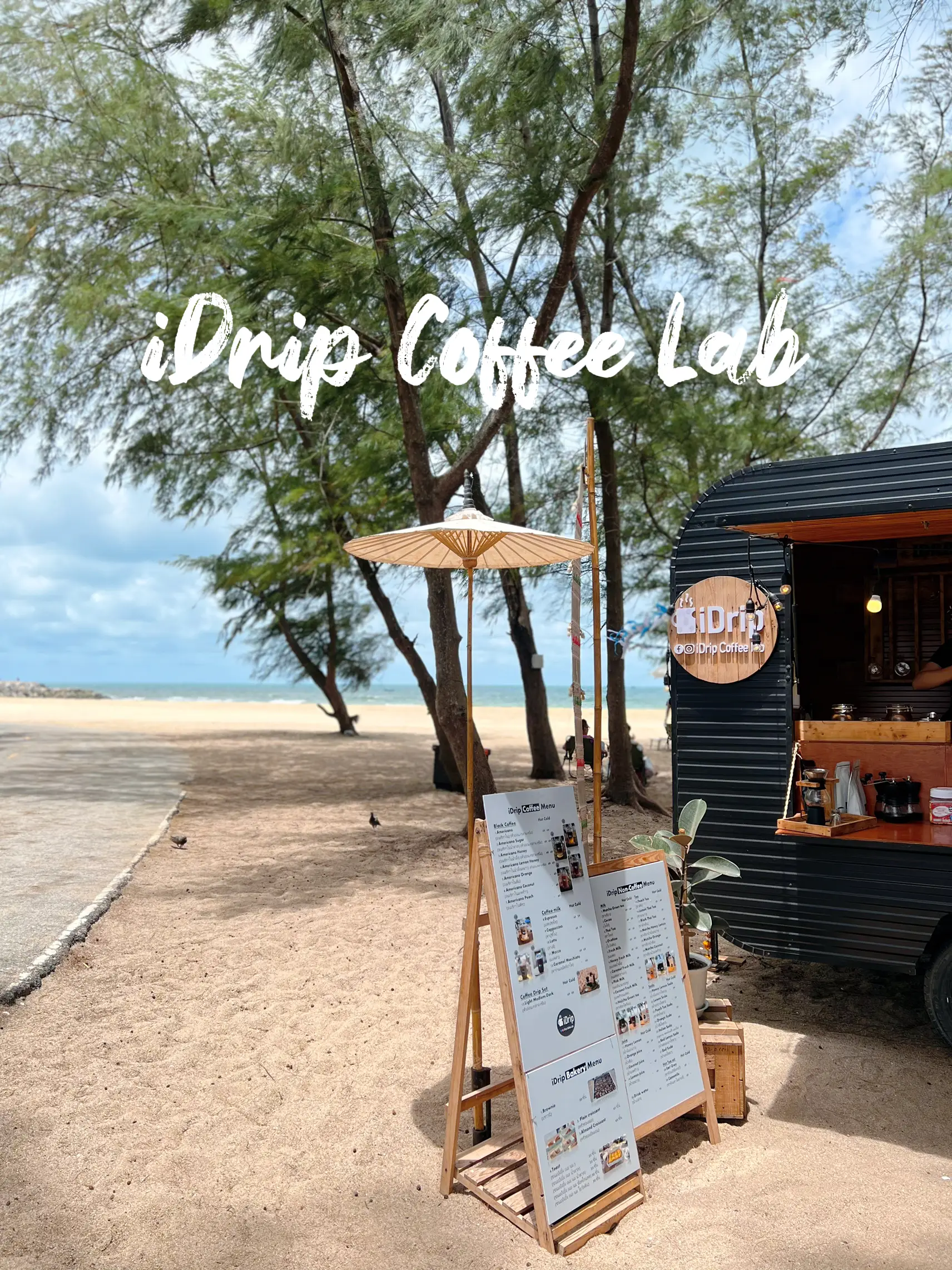 iDrip Coffee Lab | คาเฟ่รถนั่งชิวริมหาด 🌊🍃 | แกลเลอรีที่โพสต์โดย Deary Arunothai | Lemon8