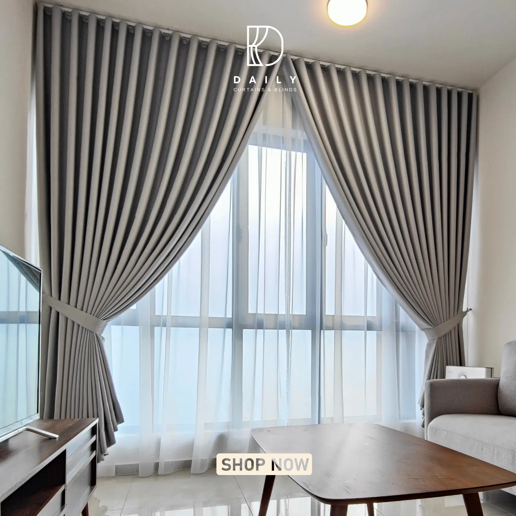 🇲🇾Langsir Kelabu - S Fold 🩶 | แกลเลอรีที่โพสต์โดย Daily Curtain | Lemon8