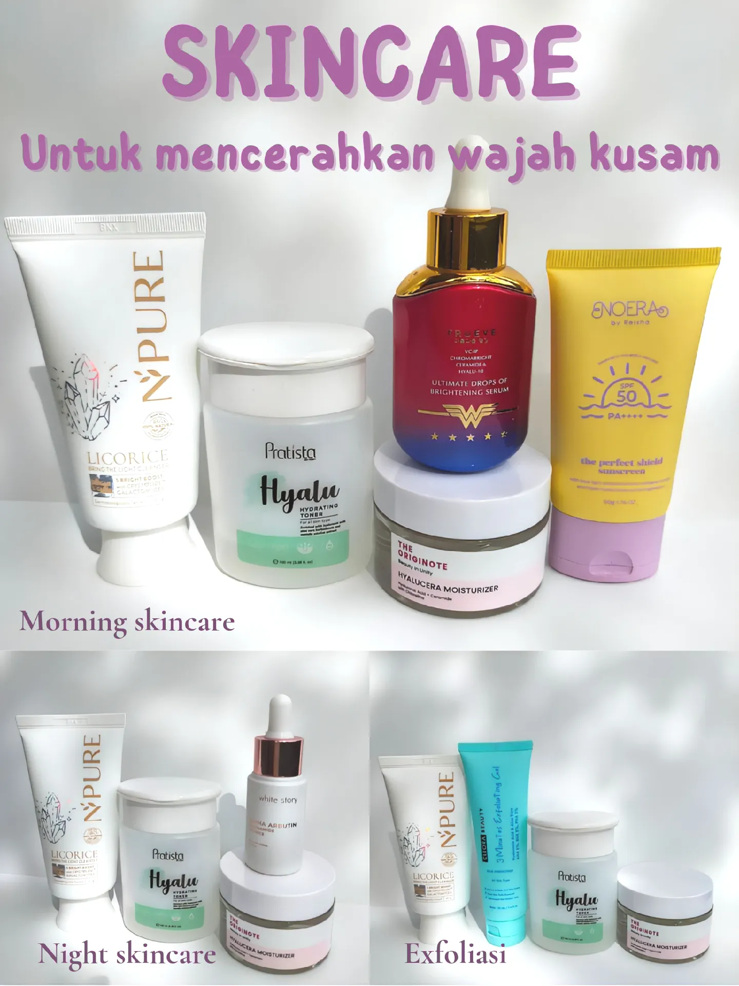 Skincare Routine untuk Mencerahkan Wajah Kusam | Galeri diposting oleh Tiara Aprilia | Lemon8