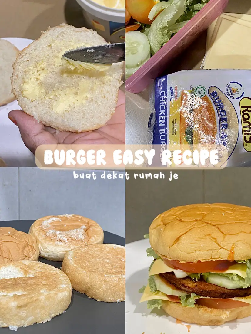 BURGER EASY RECIPE 🍔 | Galeri diposting oleh Adriana ♡ | Lemon8