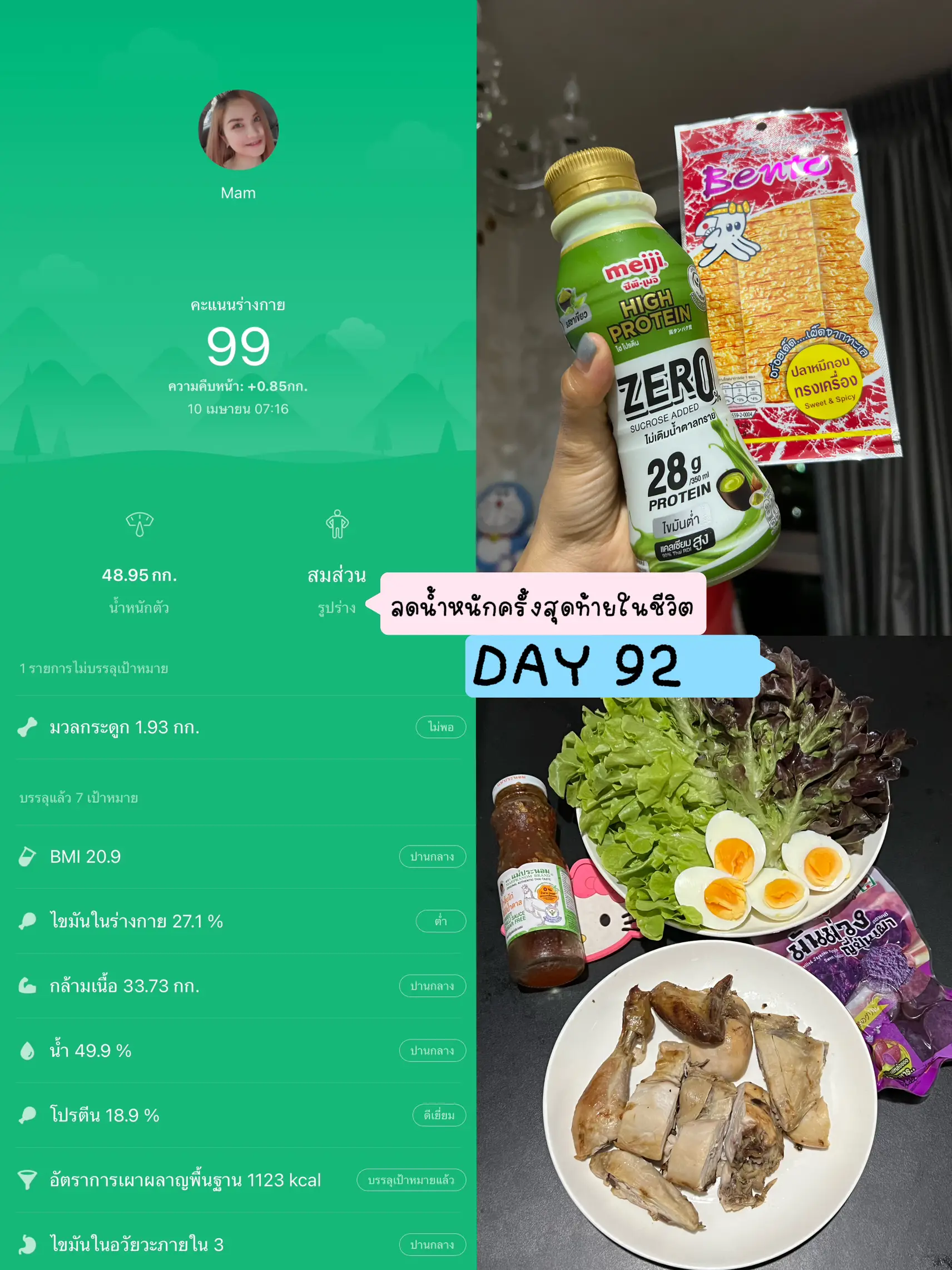 ลดน้ำหนักครั้งสุดท้ายในชีวิต DAY92 | แกลเลอรีที่โพสต์โดย NooMam รีวิว | Lemon8