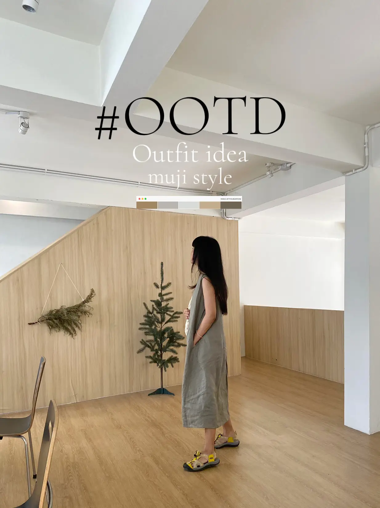 #OOTD คาเฟ่ลุค 👀⭐️🤍 Style muji 🫶🏻 | แกลเลอรีที่โพสต์โดย yellowsin | Lemon8