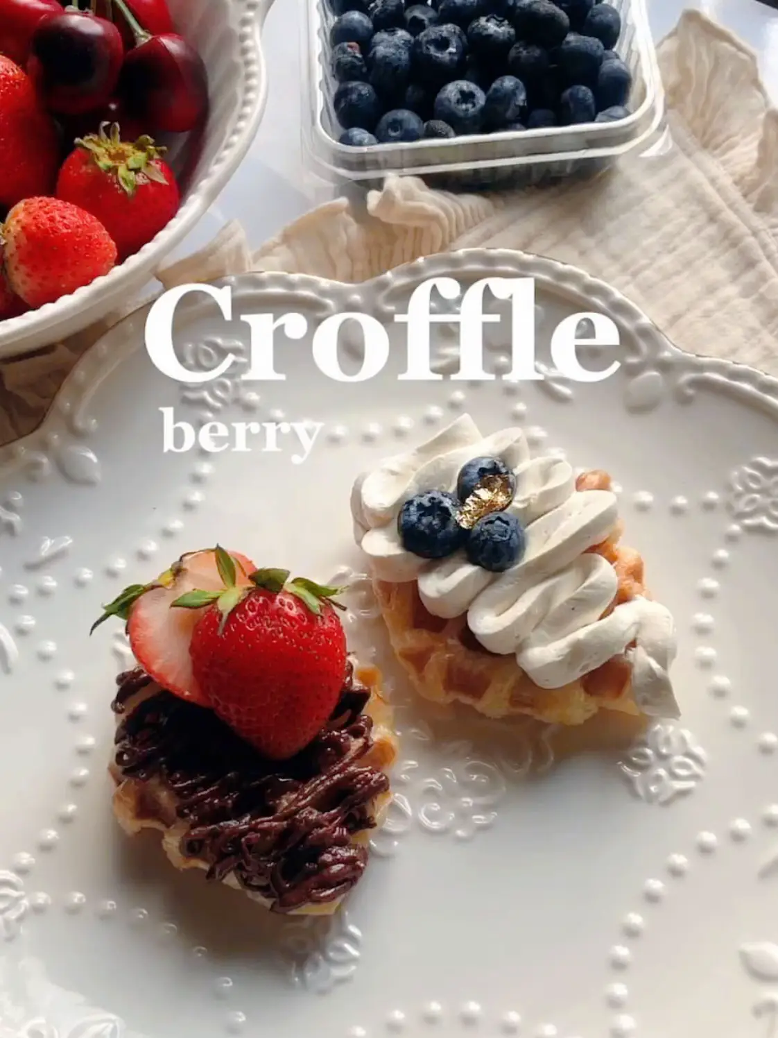ครอฟเฟิล เบอรี่ 🍓🫐(croffle berry) | วิดีโอที่เผยแพร่โดย 🌸𝓞𝓷𝓵𝔂𝓜𝓲𝓷𝓽𝓷𝔂🌸 ...