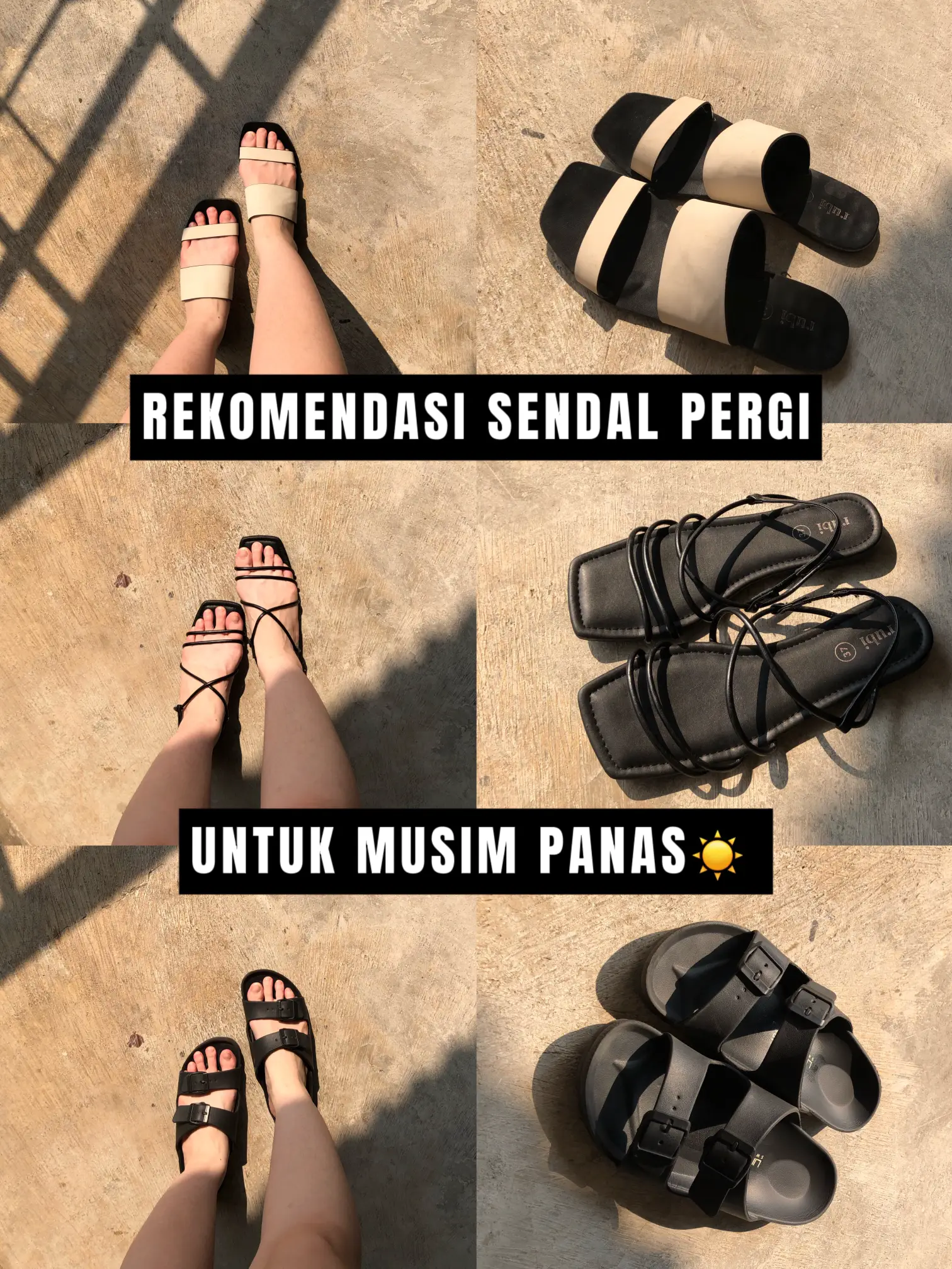 REKOMENDASI SENDAL PERGI MUSIM PANAS ☀️ | Galeri diposting oleh ...
