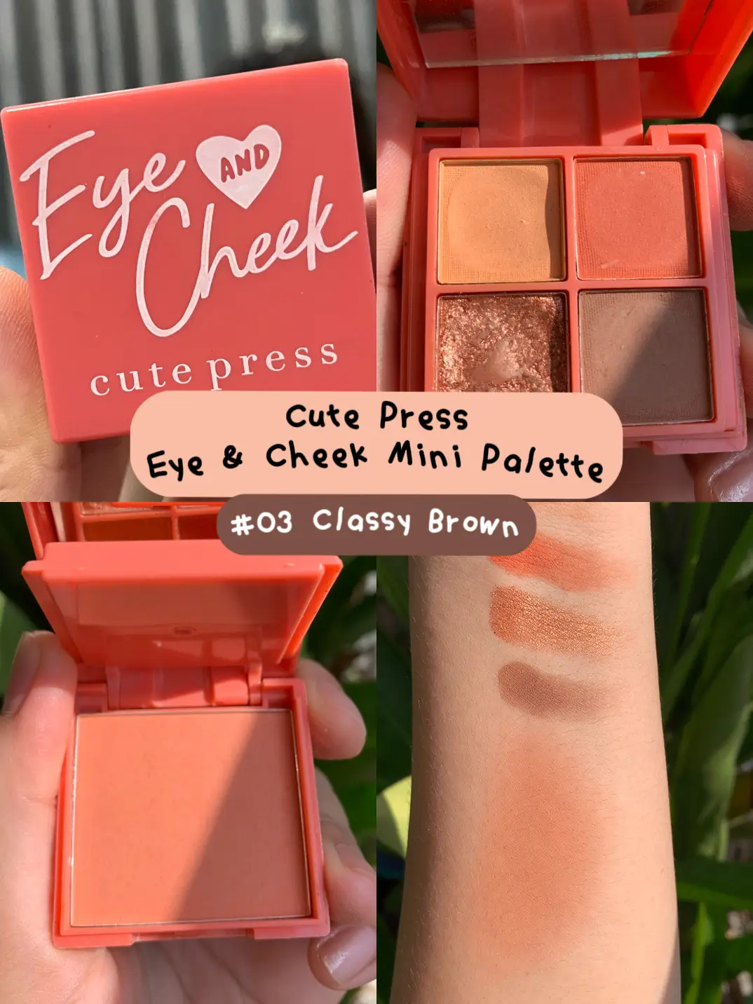 #รีวิว Cute Press Eye and Cheek mini palette | แกลเลอรีที่โพสต์โดย wodexiaowa | Lemon8