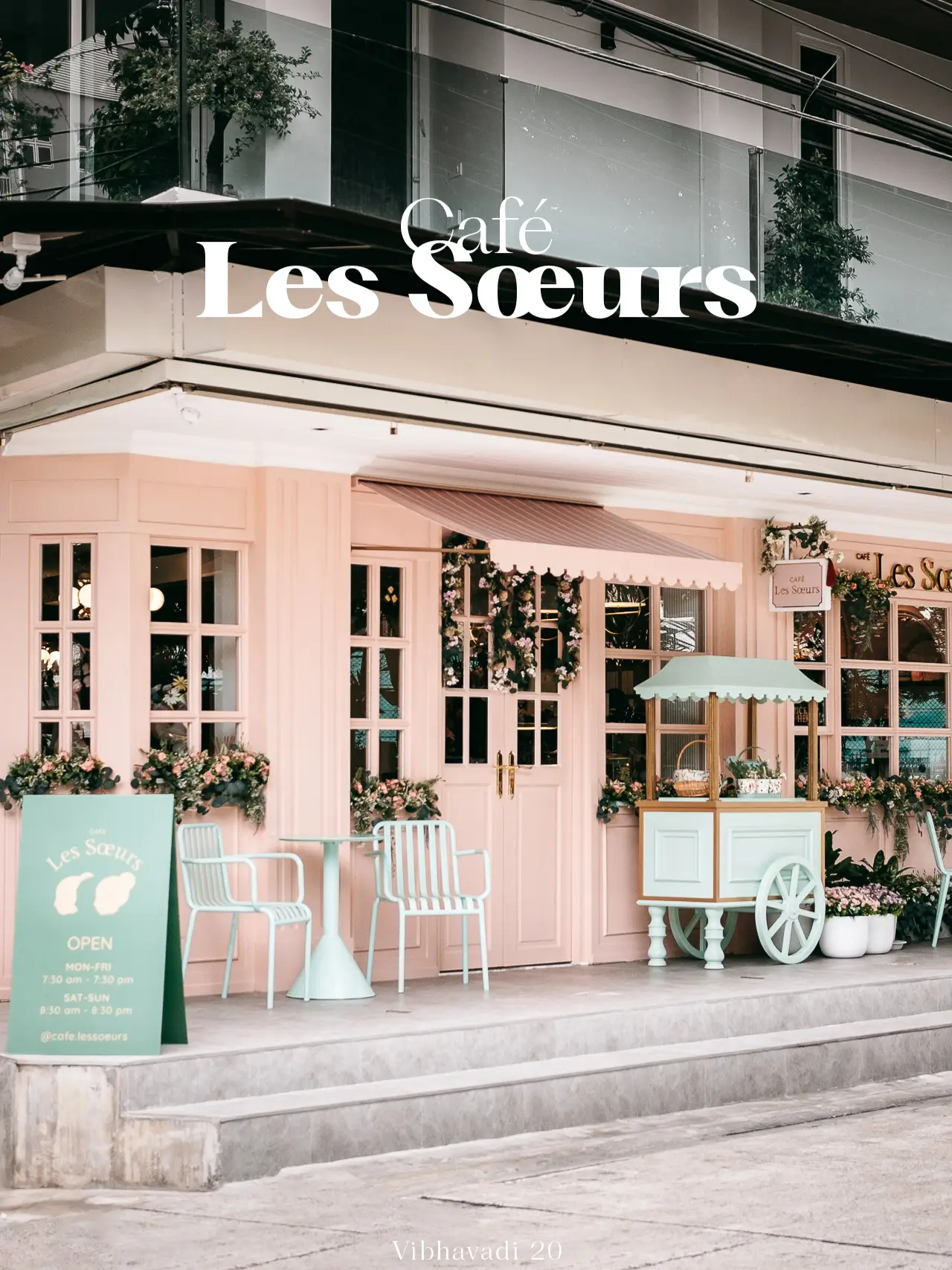 Café Les Sœurs คาเฟ่สไตล์ฝรั่งเศส สีชมพูสุดโรแมนติค 💕🥐🍰 | แกลเลอรีที่โพสต์โดย Rattomarty | Lemon8