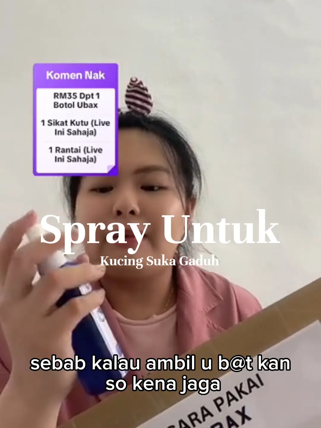 Ubax Spray Untuk Kucing Suka Gaduh | วิดีโอที่เผยแพร่โดย Von Von | Lemon8