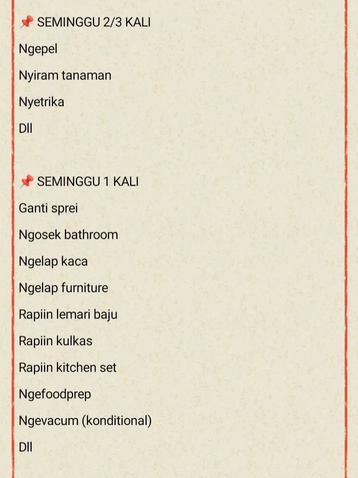 TIPS MENGATUR JADWAL SEMINGGU IRT + IBU PEKERJA | Galeri diposting oleh ...
