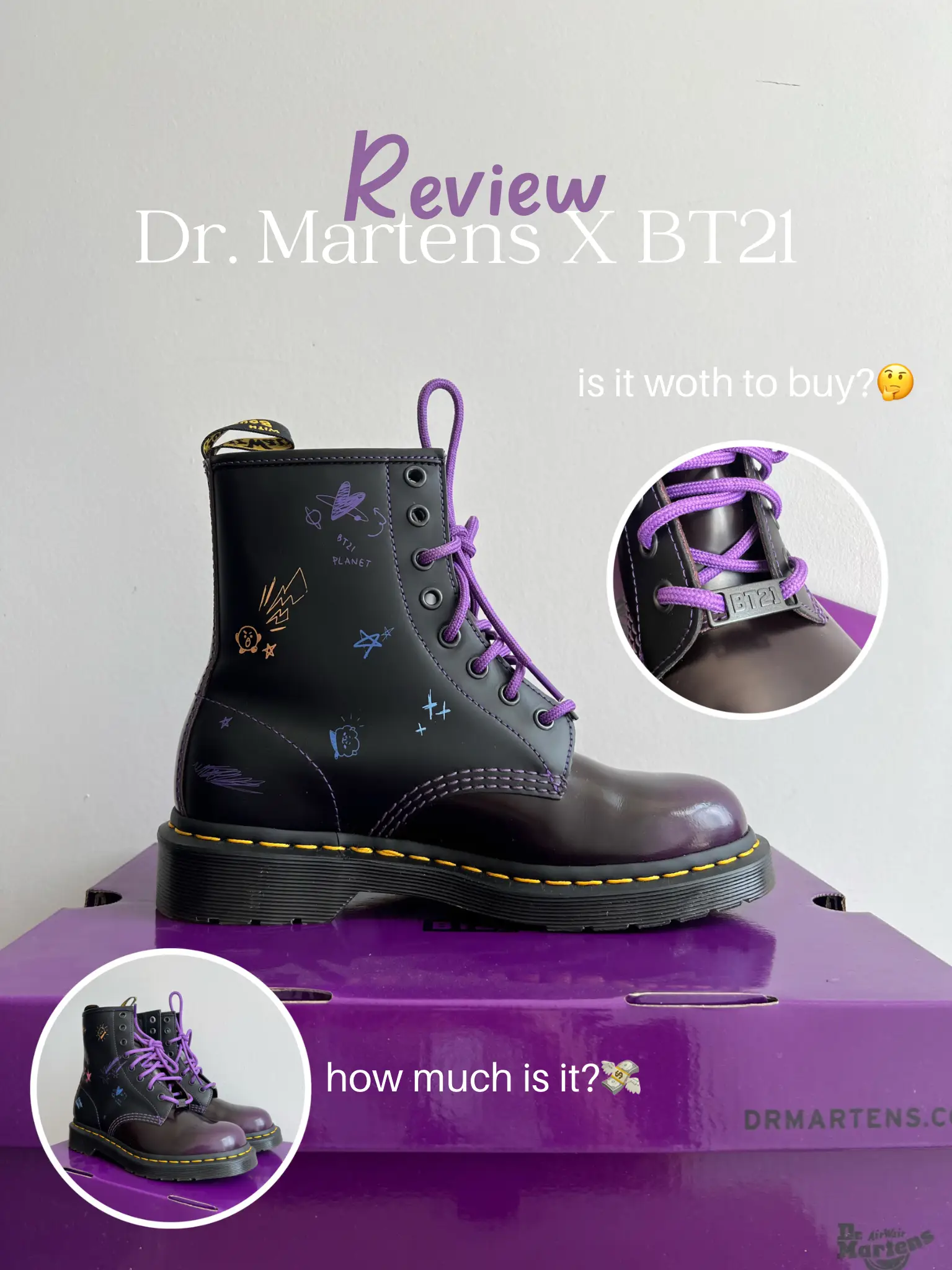REVIEW BOOTS DR. MARTENS COLLAB SAMA BTS😱 | Galeri diposting oleh Dwita ...