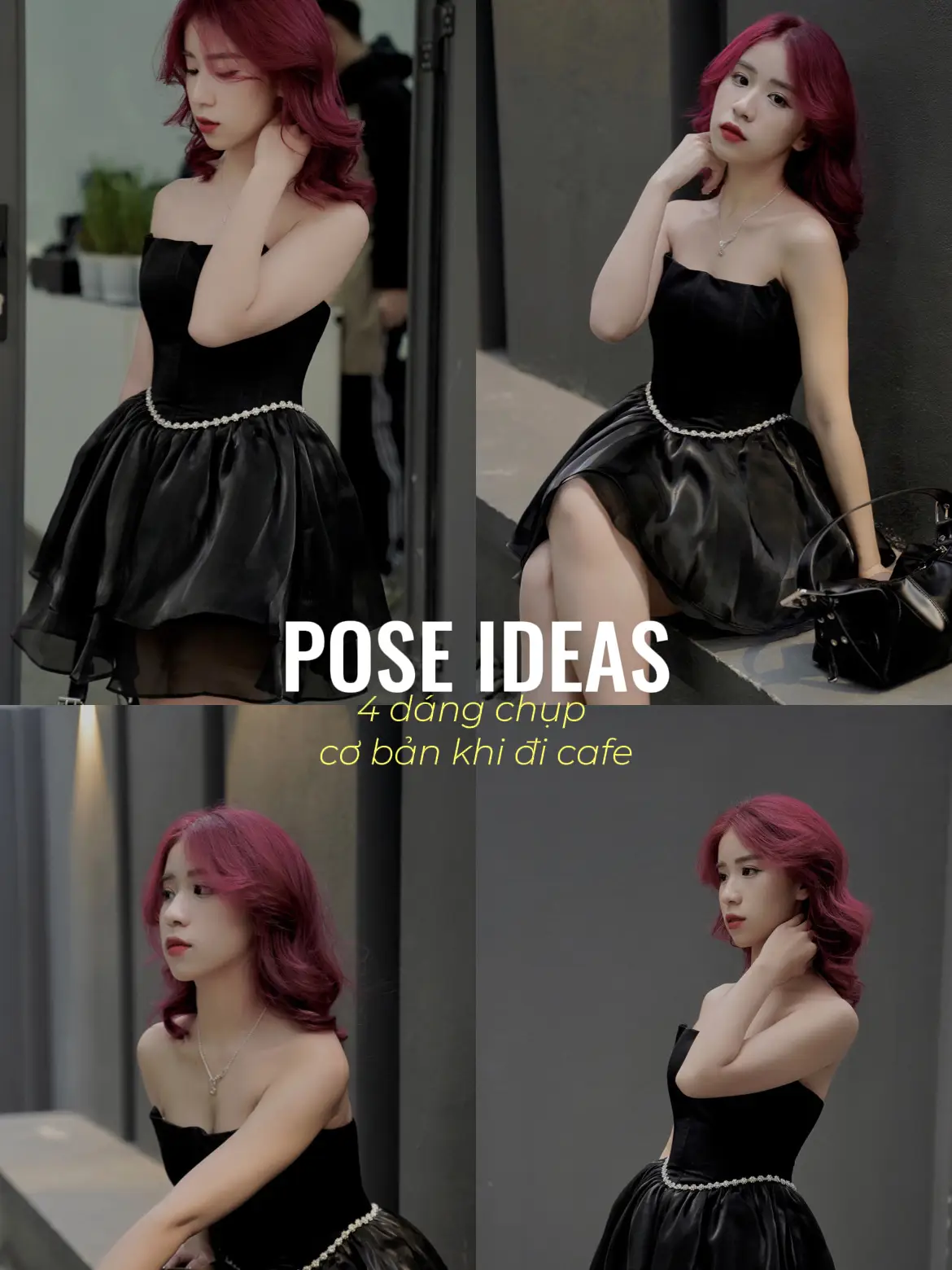 POSE IDEAS - 4 DÁNG CHỤP CƠ BẢN KHI ĐI CAFE | Bộ sưu tập do Bùi Thùy Dương đăng | Lemon8