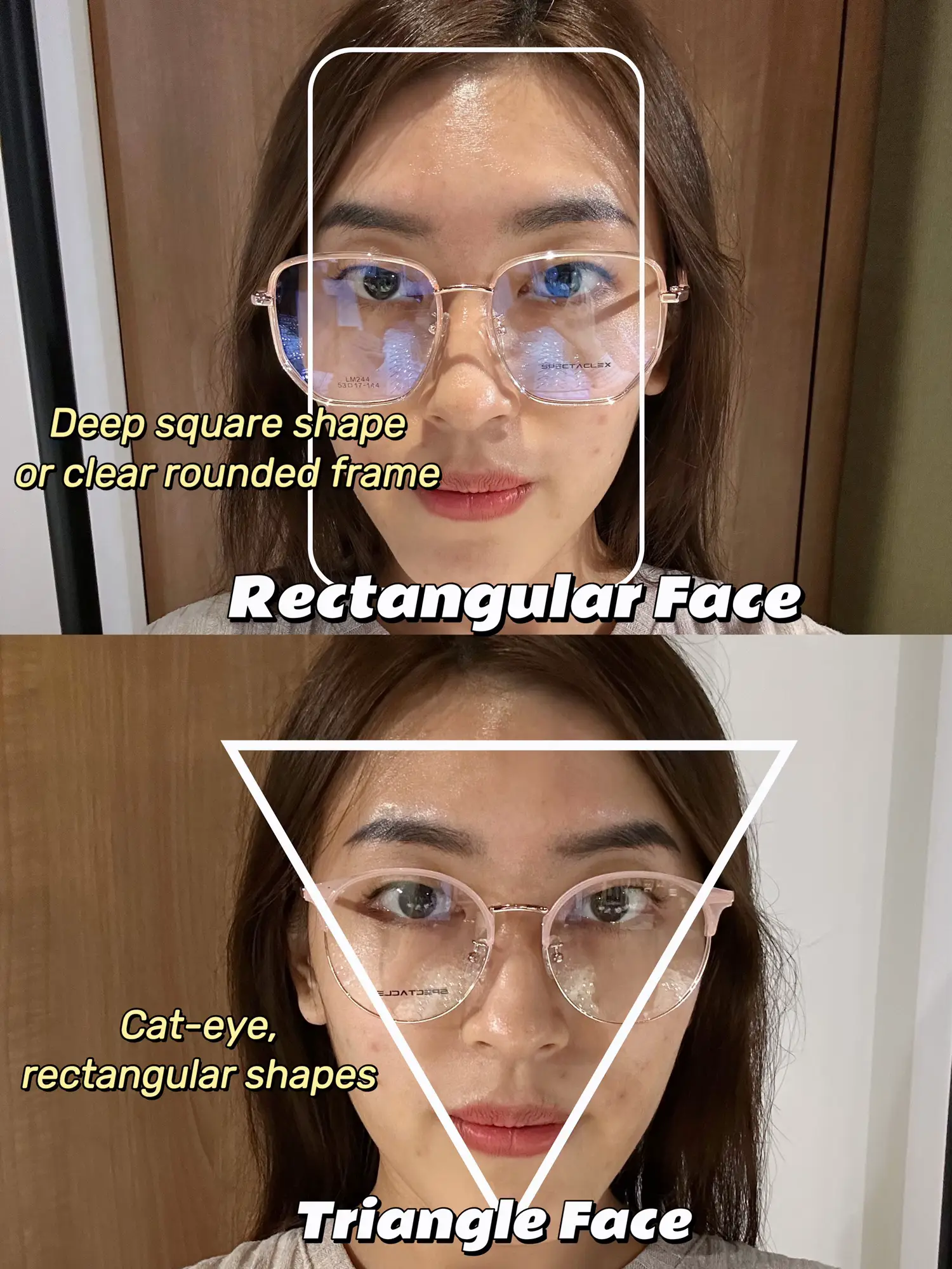 Choose the Right Glasses🤓 Suits your Face Shape | Galeri disiarkan oleh joejoeyeyo | Lemon8