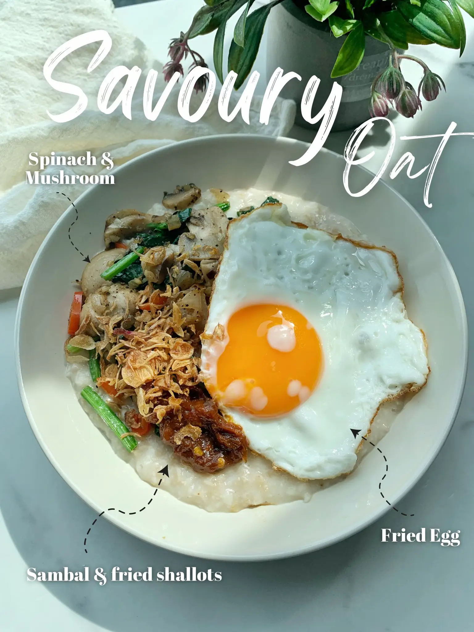 Savoury Oat Recipe | Video diterbitkan oleh chedacheyu | Lemon8